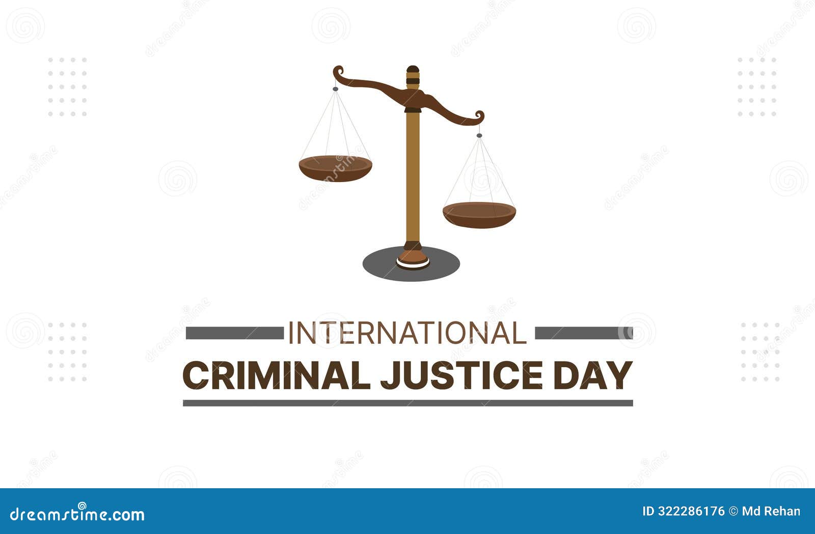 International Criminal Justice Day Design Templete Stock Vector ...