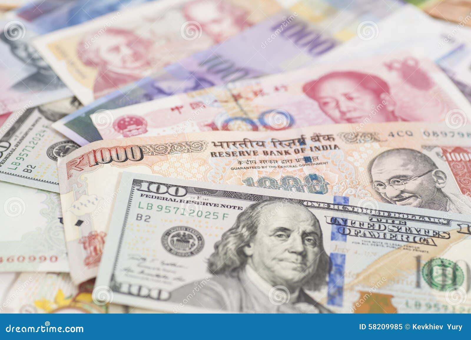 International Currencies Banknotes Stock Image - Image of europe ...
