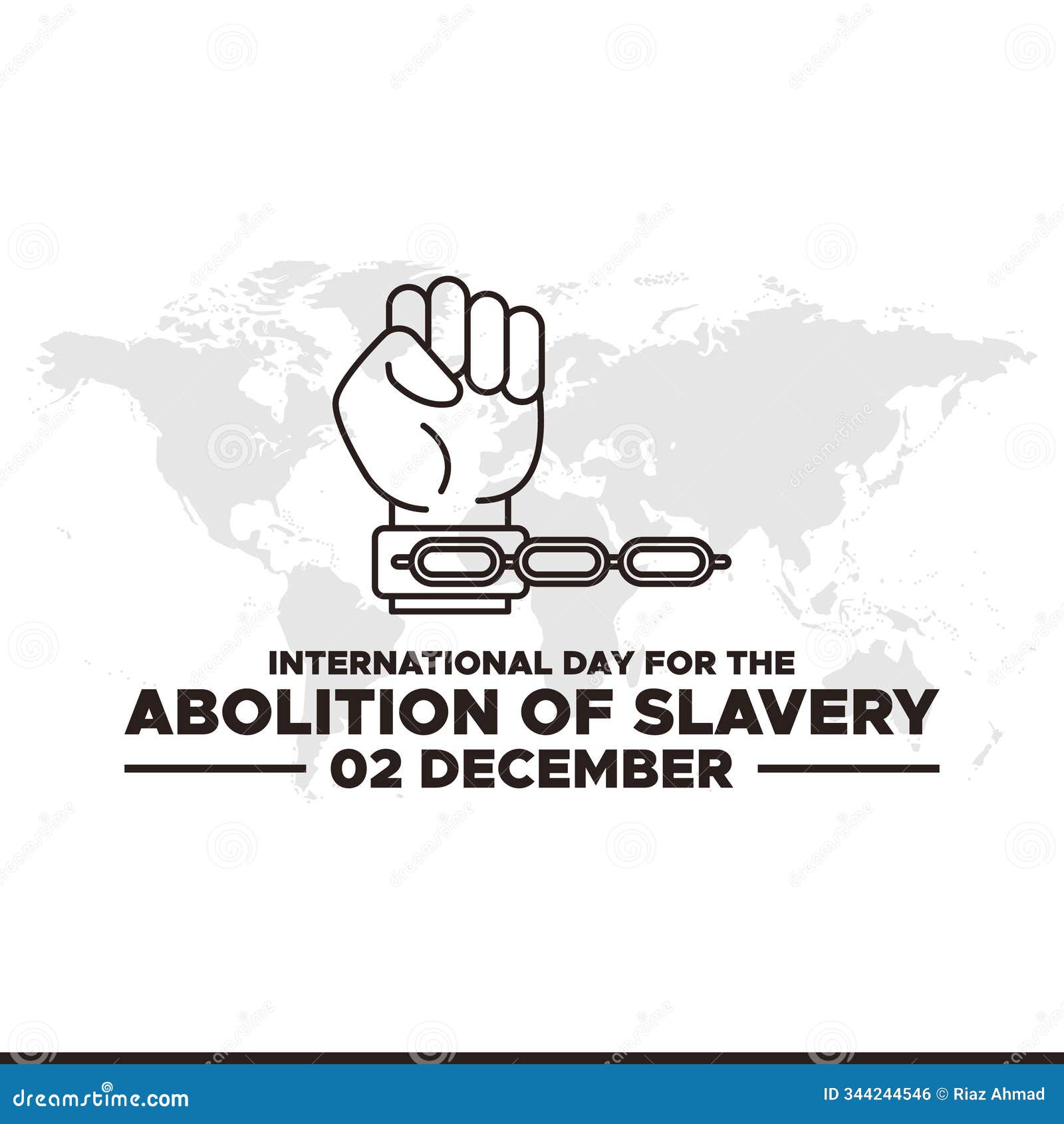 International Day For The Abolition Of Slavery Vector Design Template ...