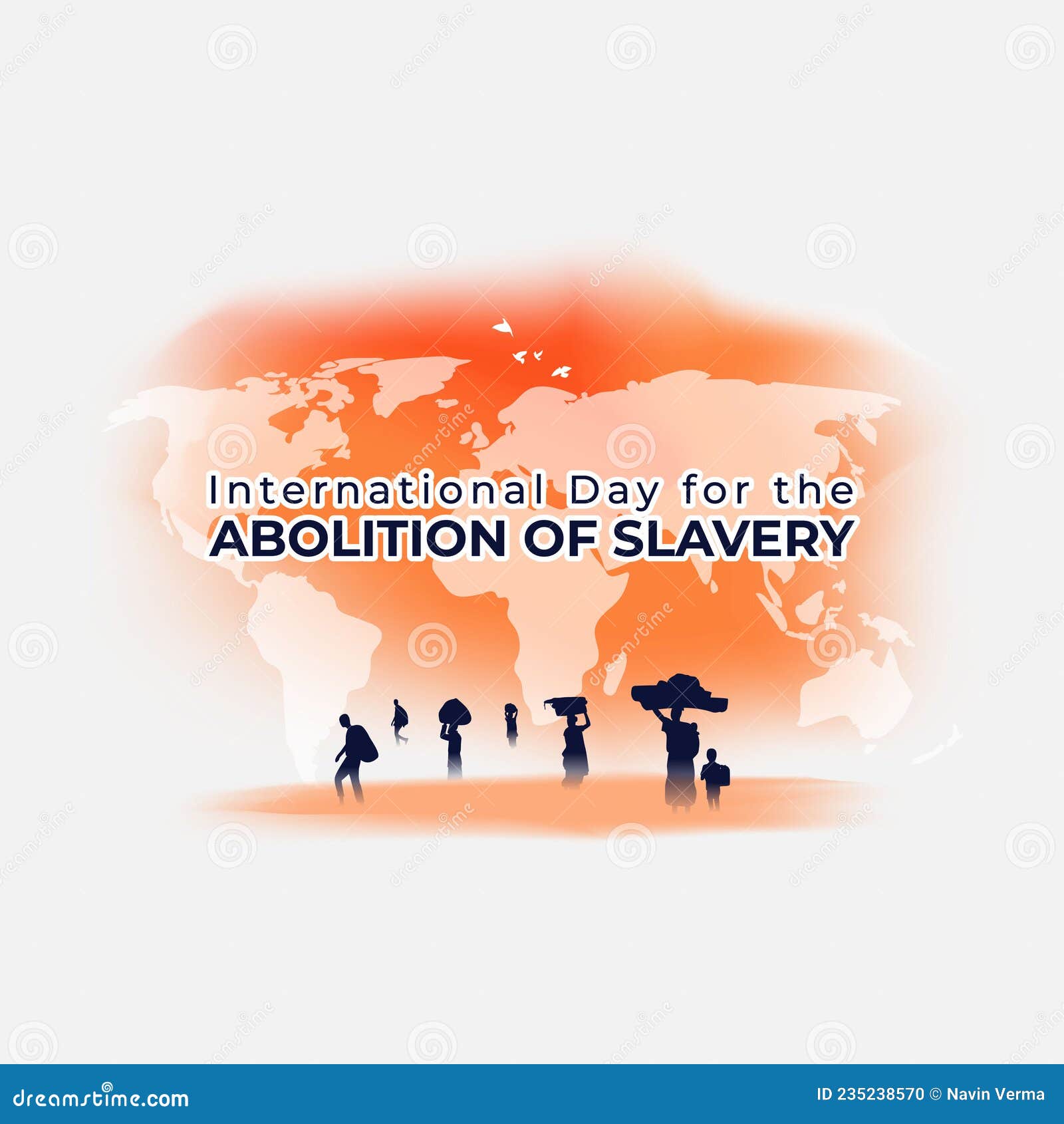 International Day for the Abolition of Slavery Stock Vector ...
