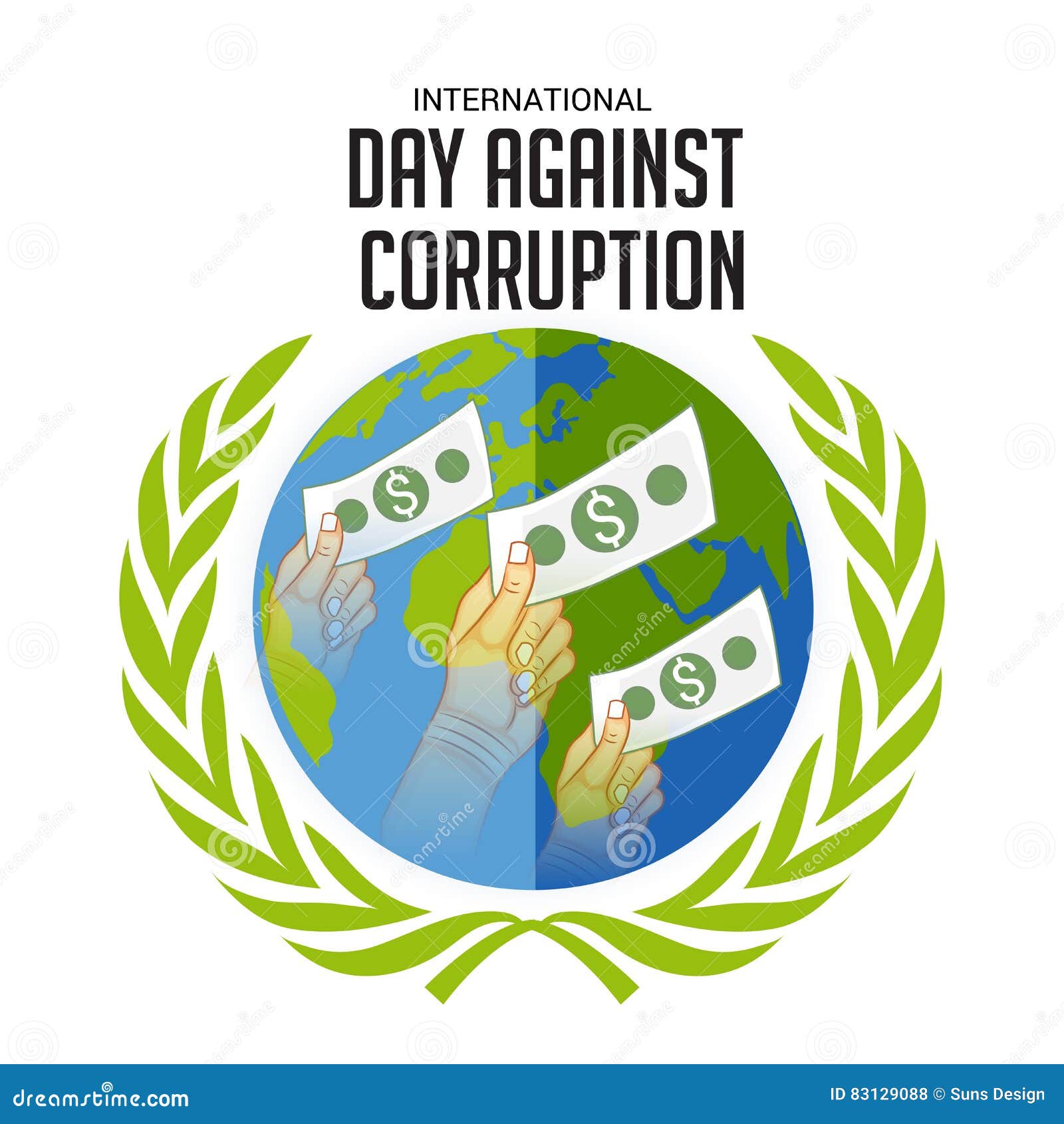 International Day Against Corruption. Stock Illustration - Illustration ...