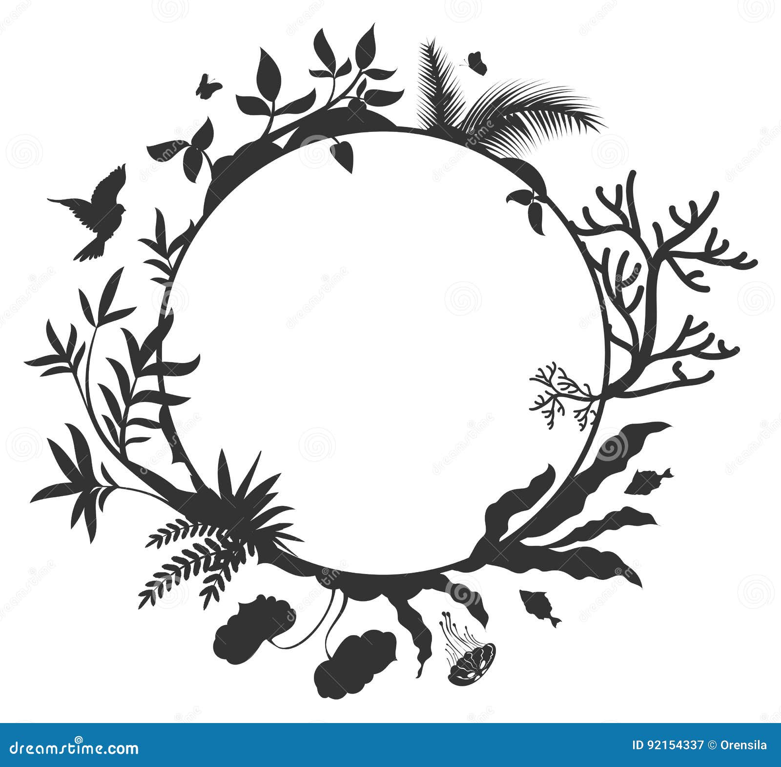 International Day for Biological Diversity Round Frame Elements Nature ...