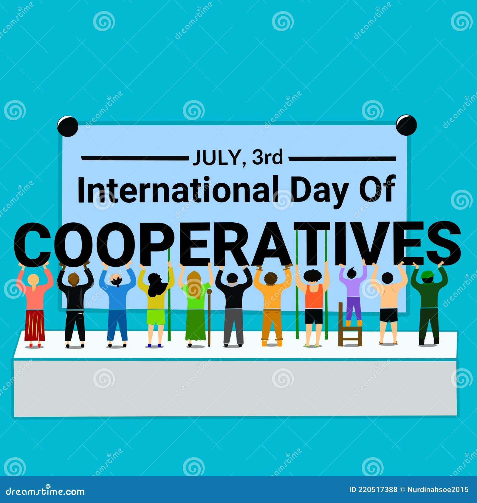 International Day Of Cooperatives Design Background Vector Illustration ...