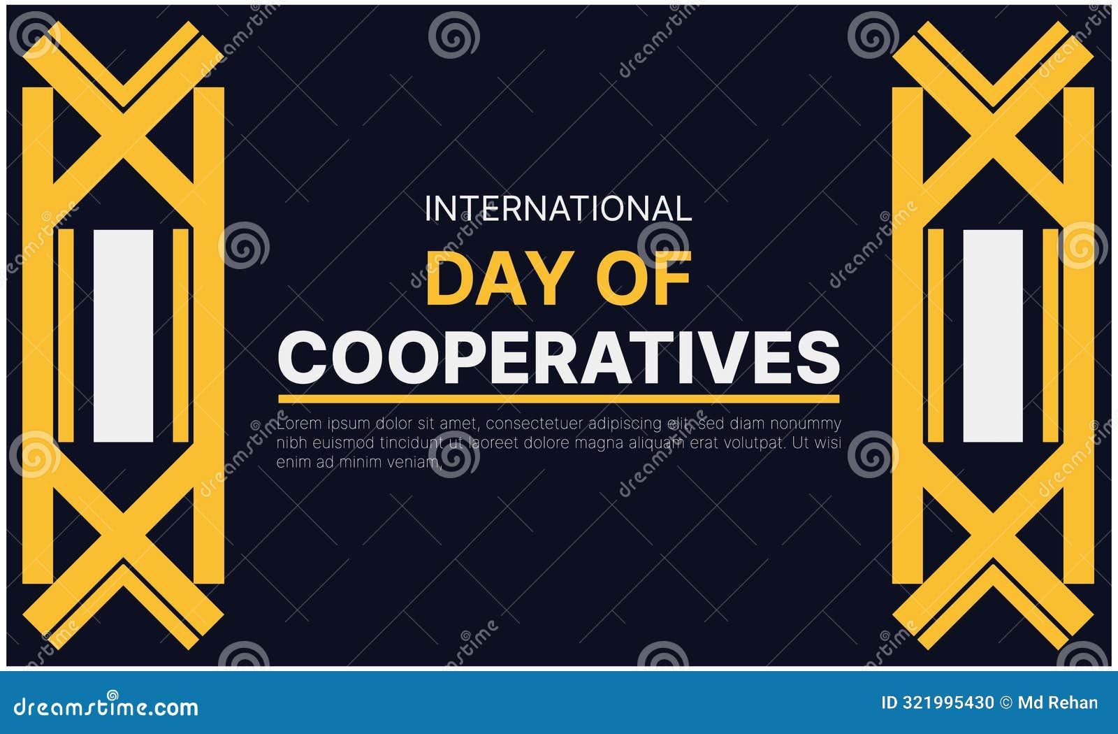 International Day of Cooperatives Templet Design Stock Vector ...