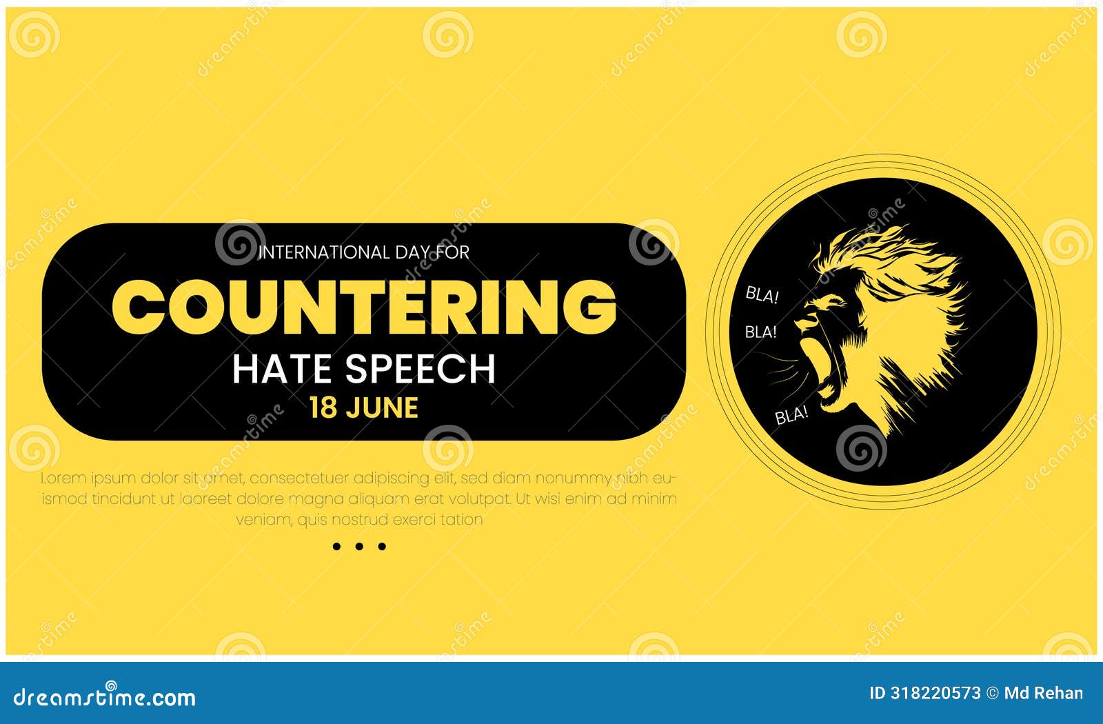 International Day For Countering Hate Speech Vector Illustration ...