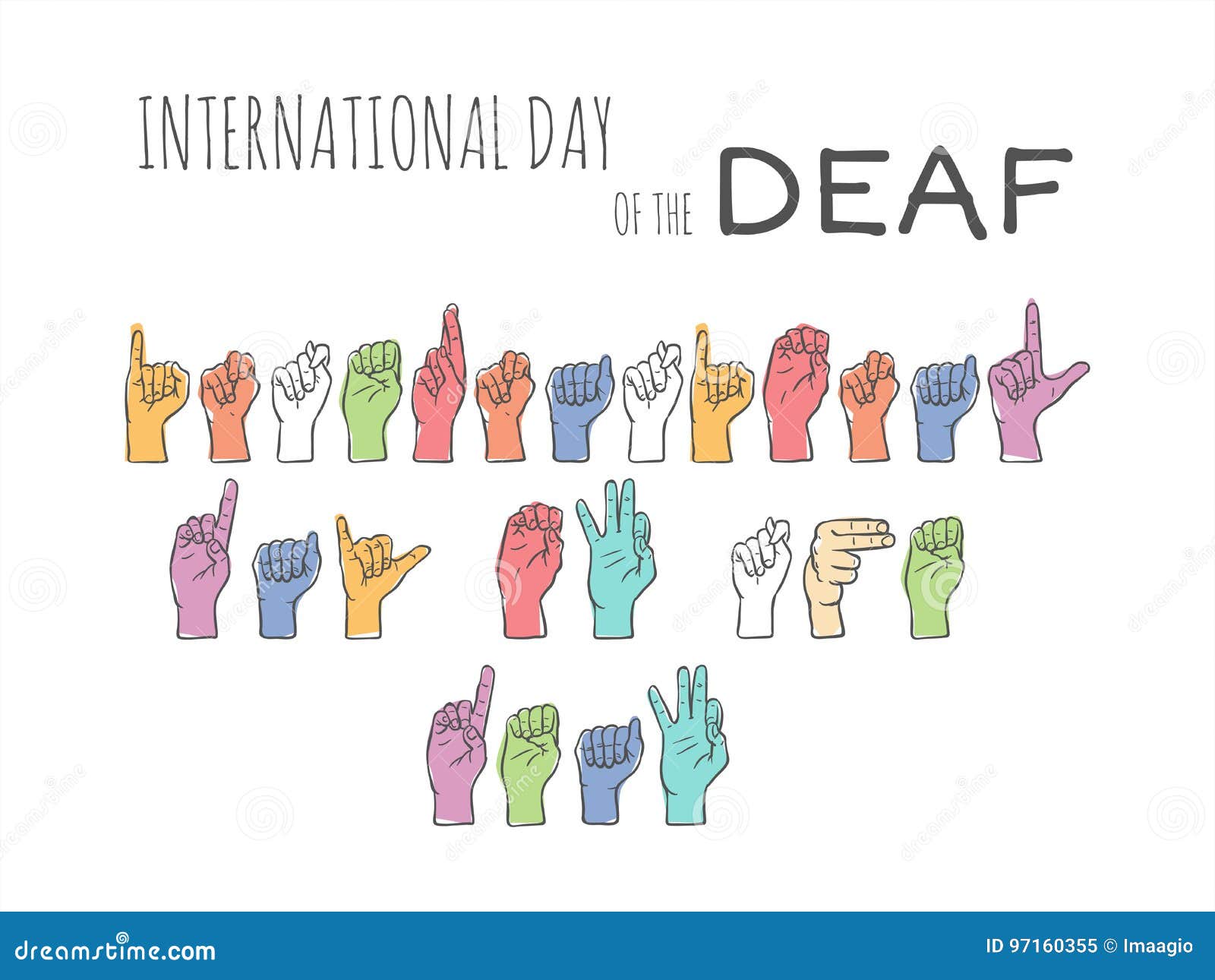 International Day of the Deaf Stock Vector - Illustration of gesture ...