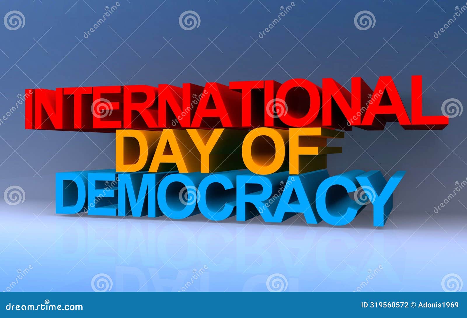 International Day of Democracy on Blue Stock Illustration ...