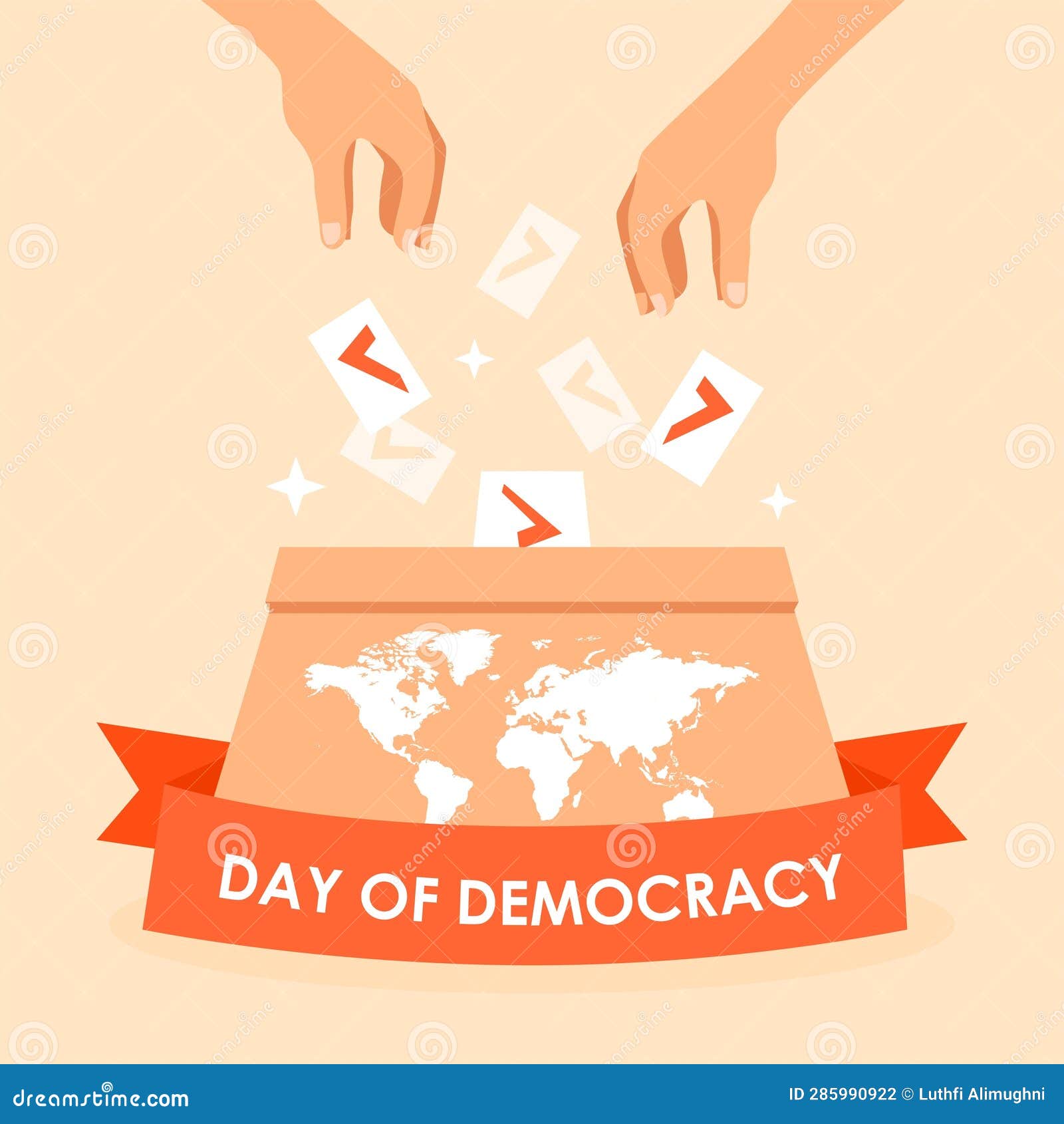 International Day of Democracy Poster Template Vector Stock Vector ...