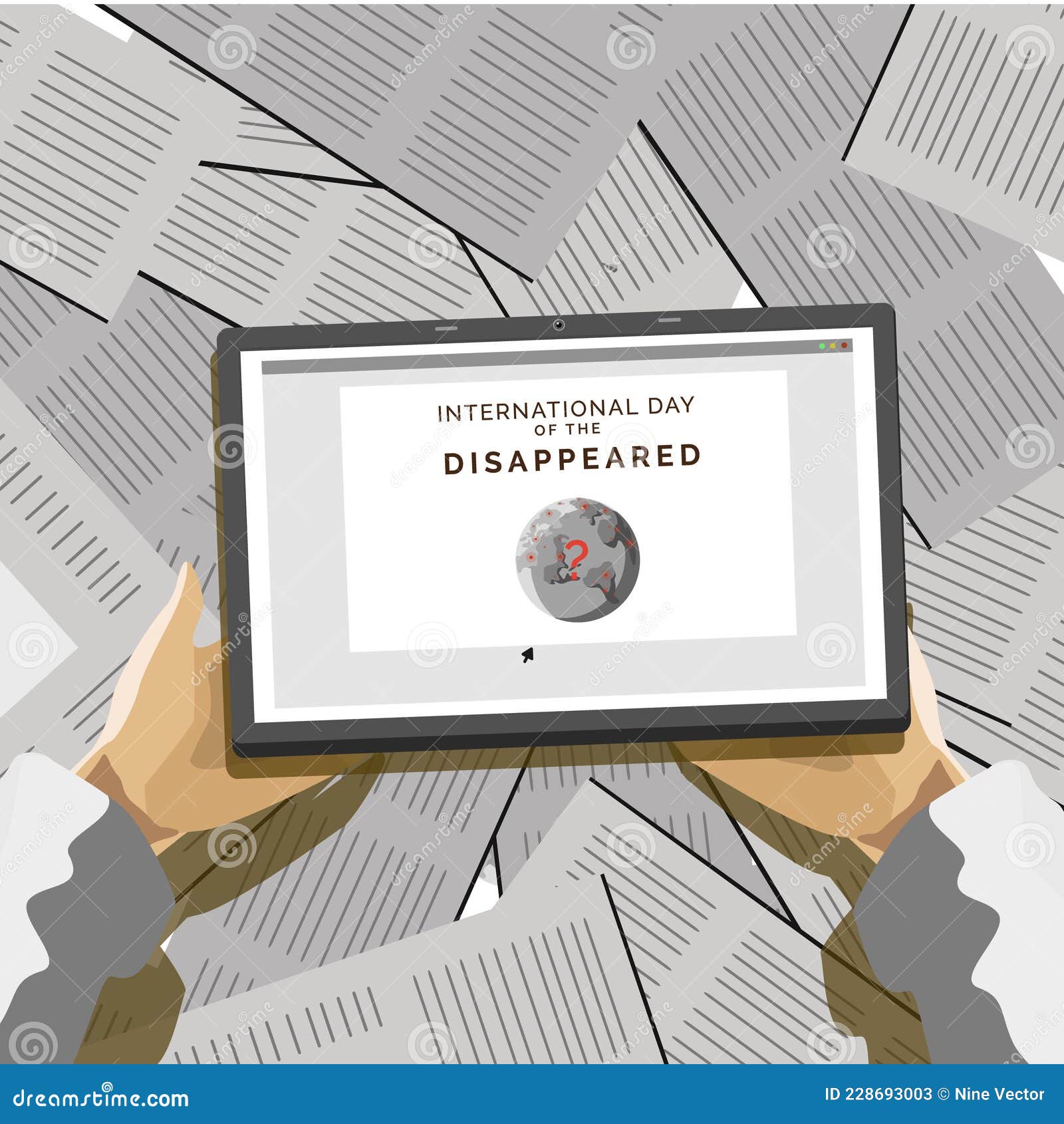 International Day Of The Disappeared Vector Illustration ...