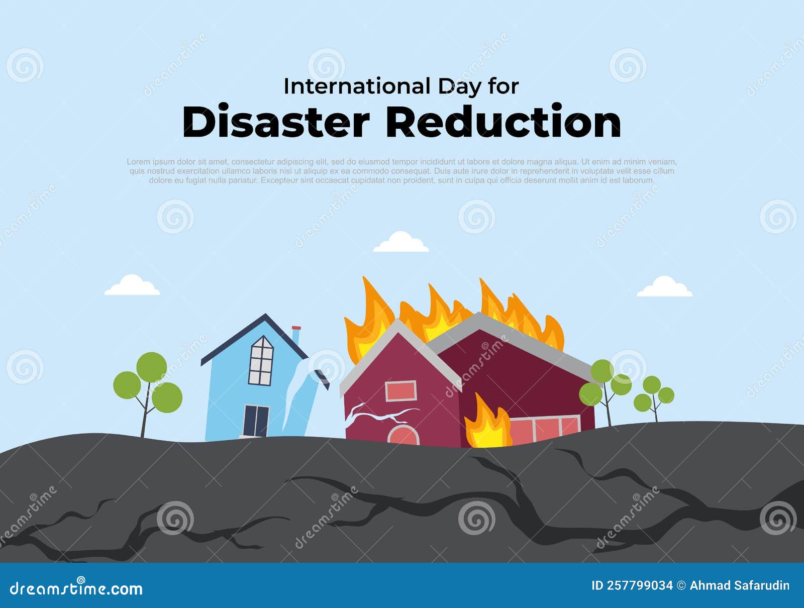 International Day for Disaster Reduction Celebrated on October 13 Stock ...