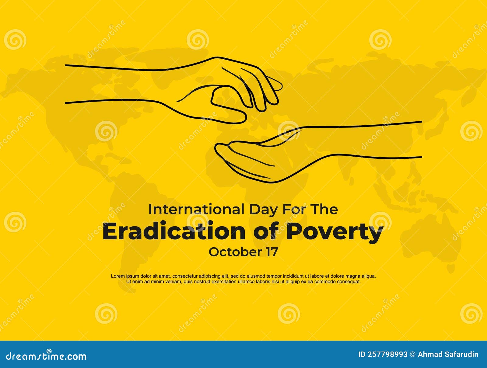 International Day for the Eradication of Poverty Poster on October 17 ...