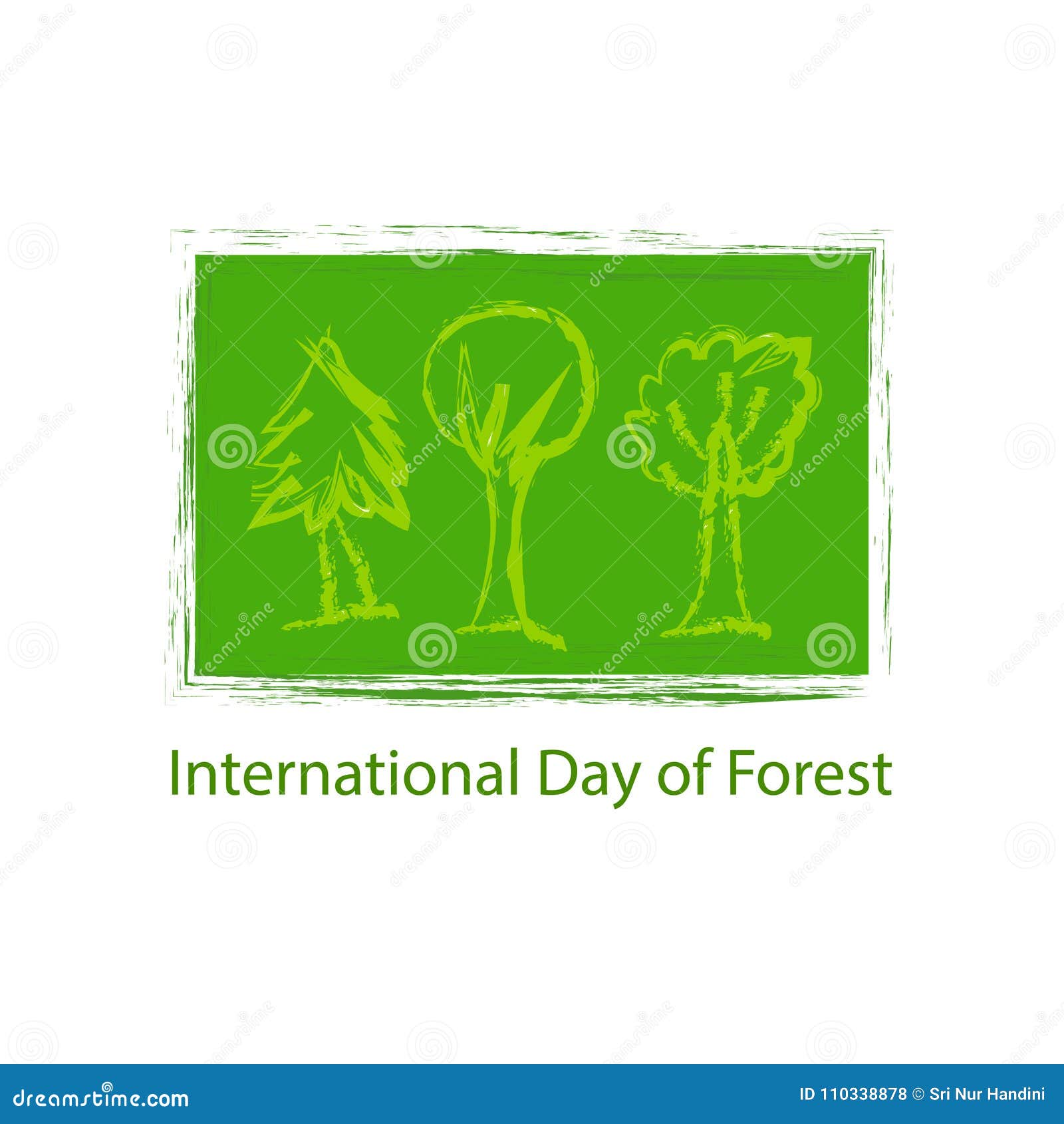 International Day of Forest Stock Illustration - Illustration of ...