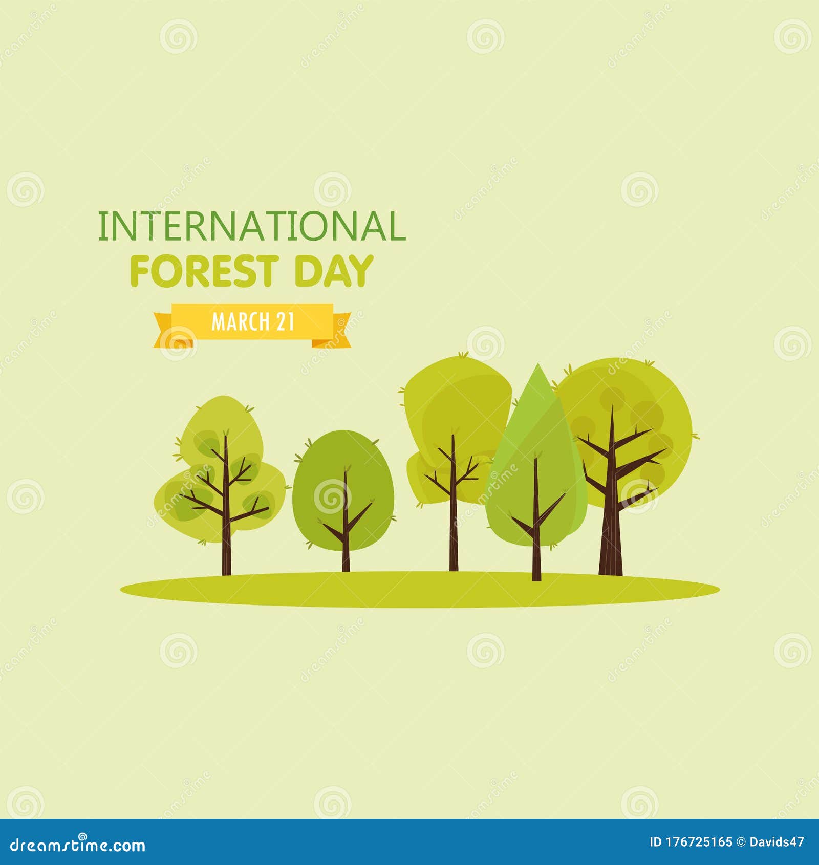 Forest day poster stock vector. Illustration of forest - 176725165