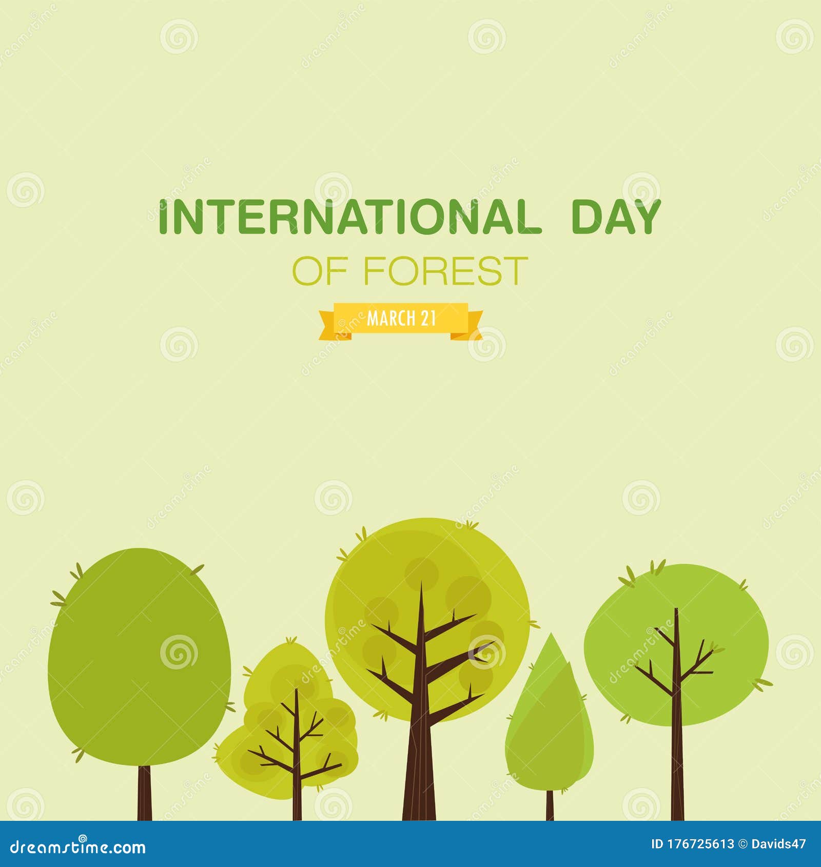 Forest day poster stock vector. Illustration of design - 176725613