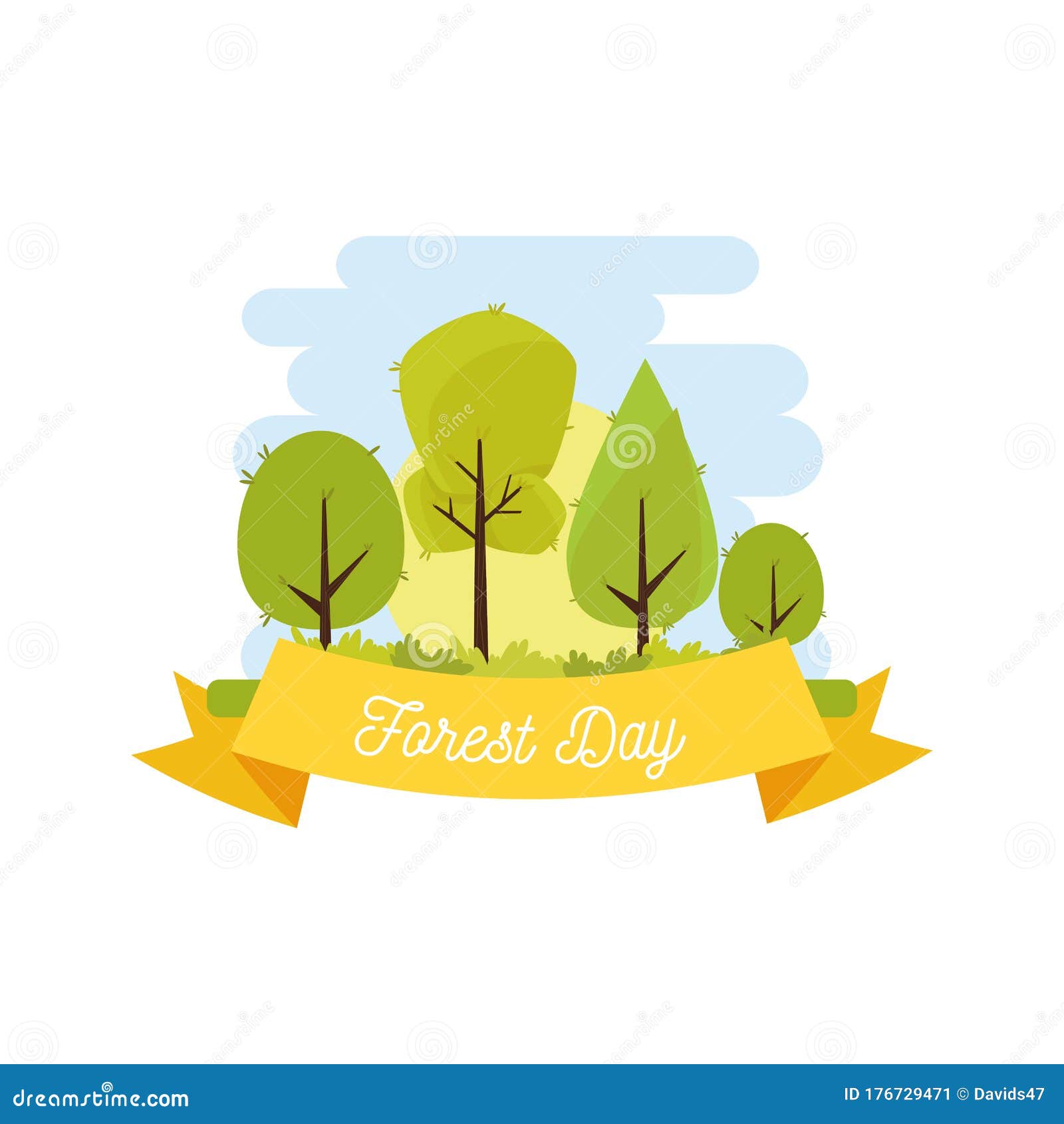 Forest day poster stock vector. Illustration of nature - 176729471