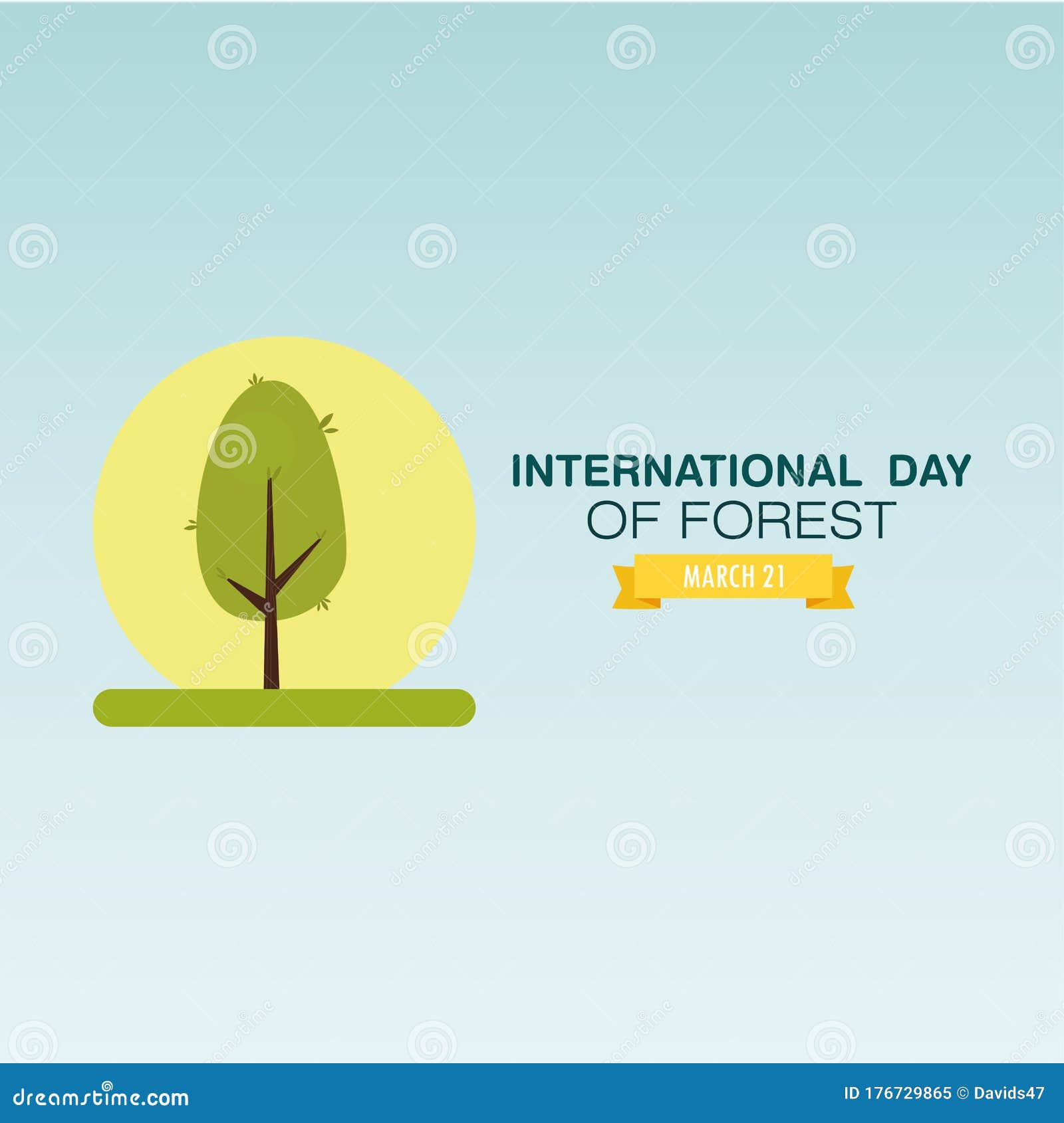 Forest day poster stock vector. Illustration of organic - 176729865