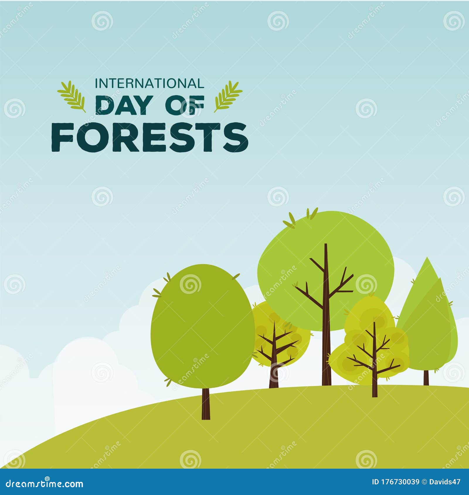 Forest day poster stock vector. Illustration of poster - 176730039