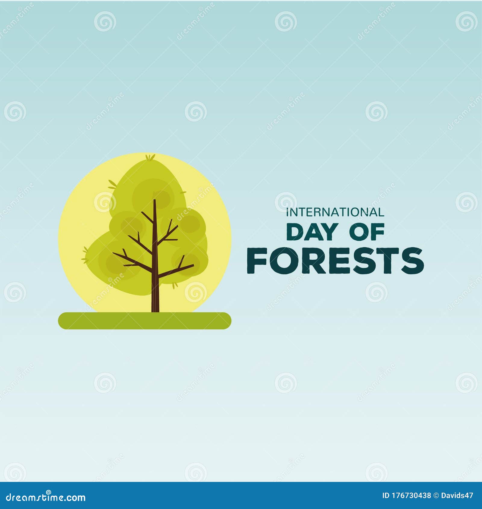 Forest day poster stock vector. Illustration of world - 176730438