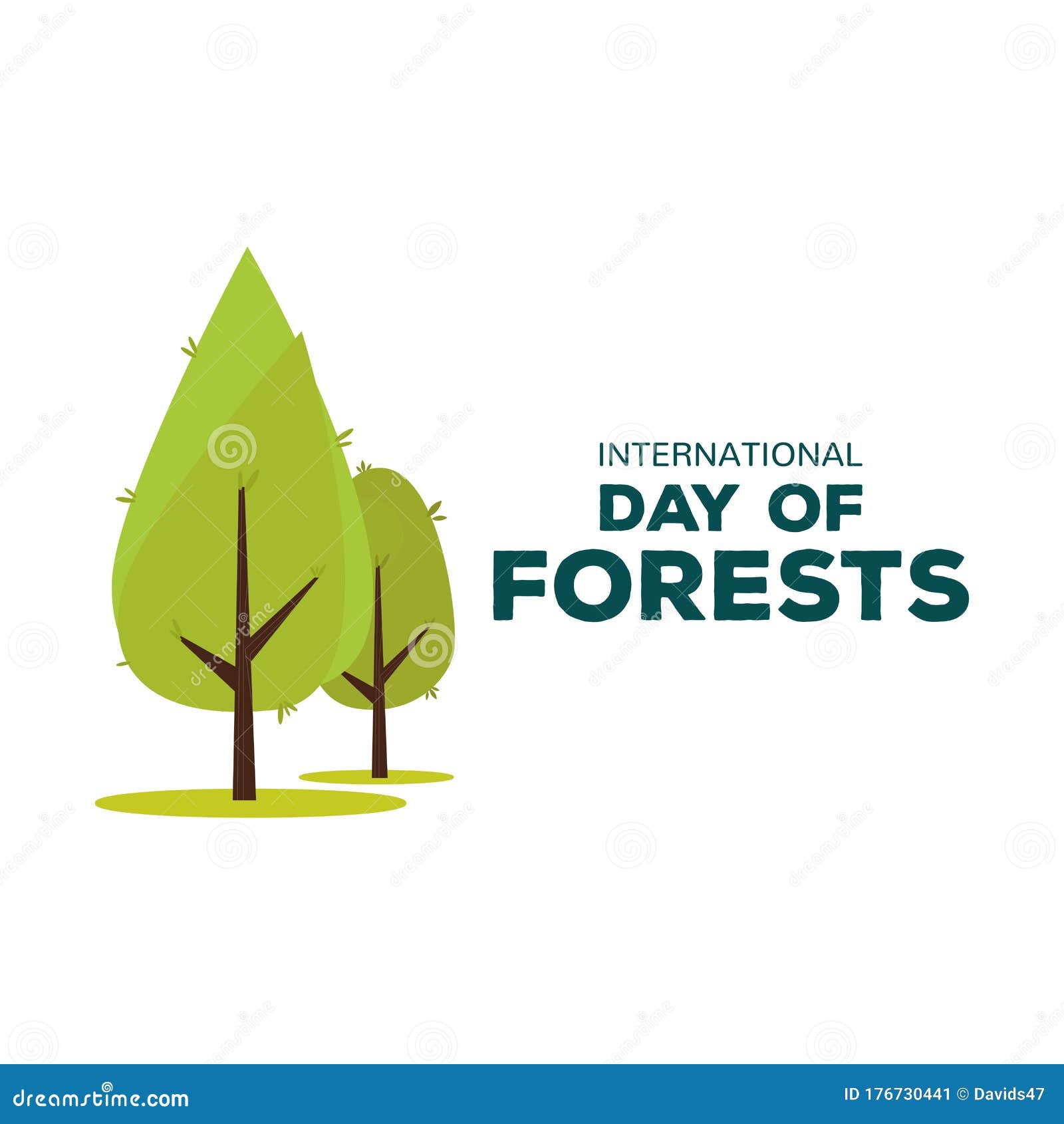 Forest day poster stock vector. Illustration of nature - 176730441