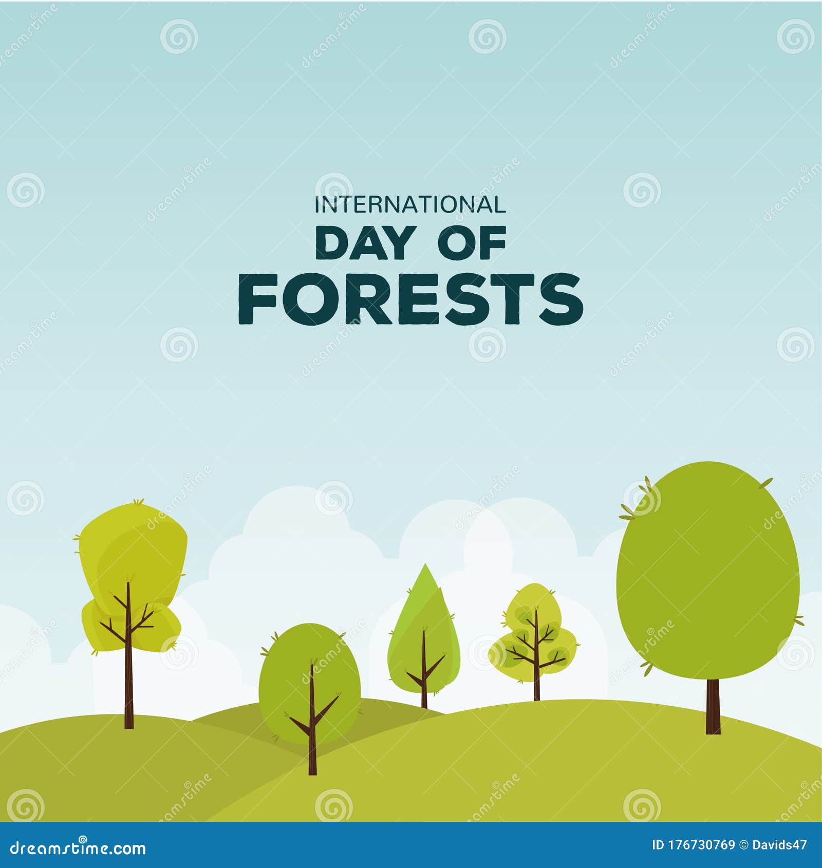 Forest day poster stock vector. Illustration of forest - 176730769