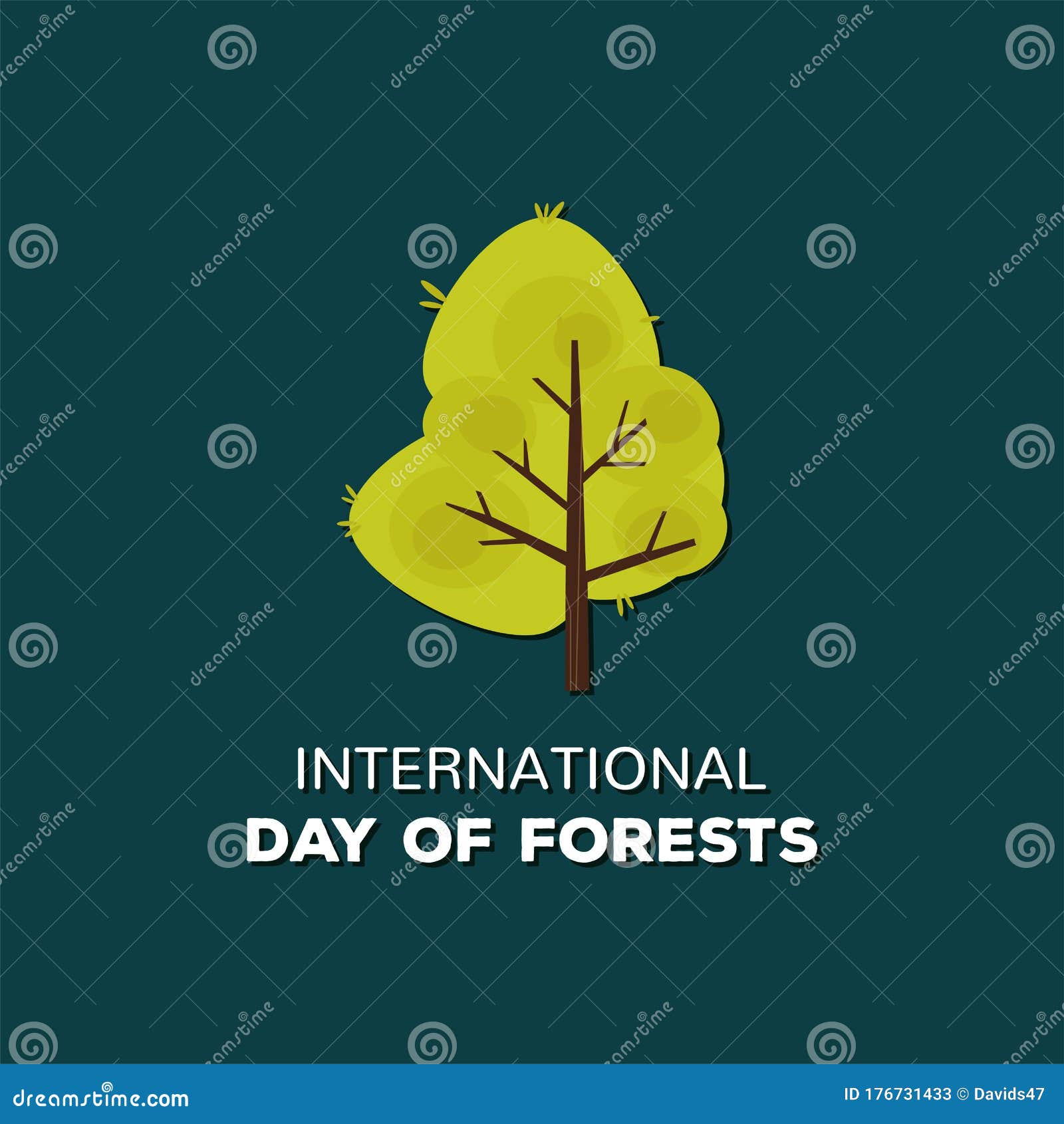 Forest day poster stock vector. Illustration of leaf - 176731433