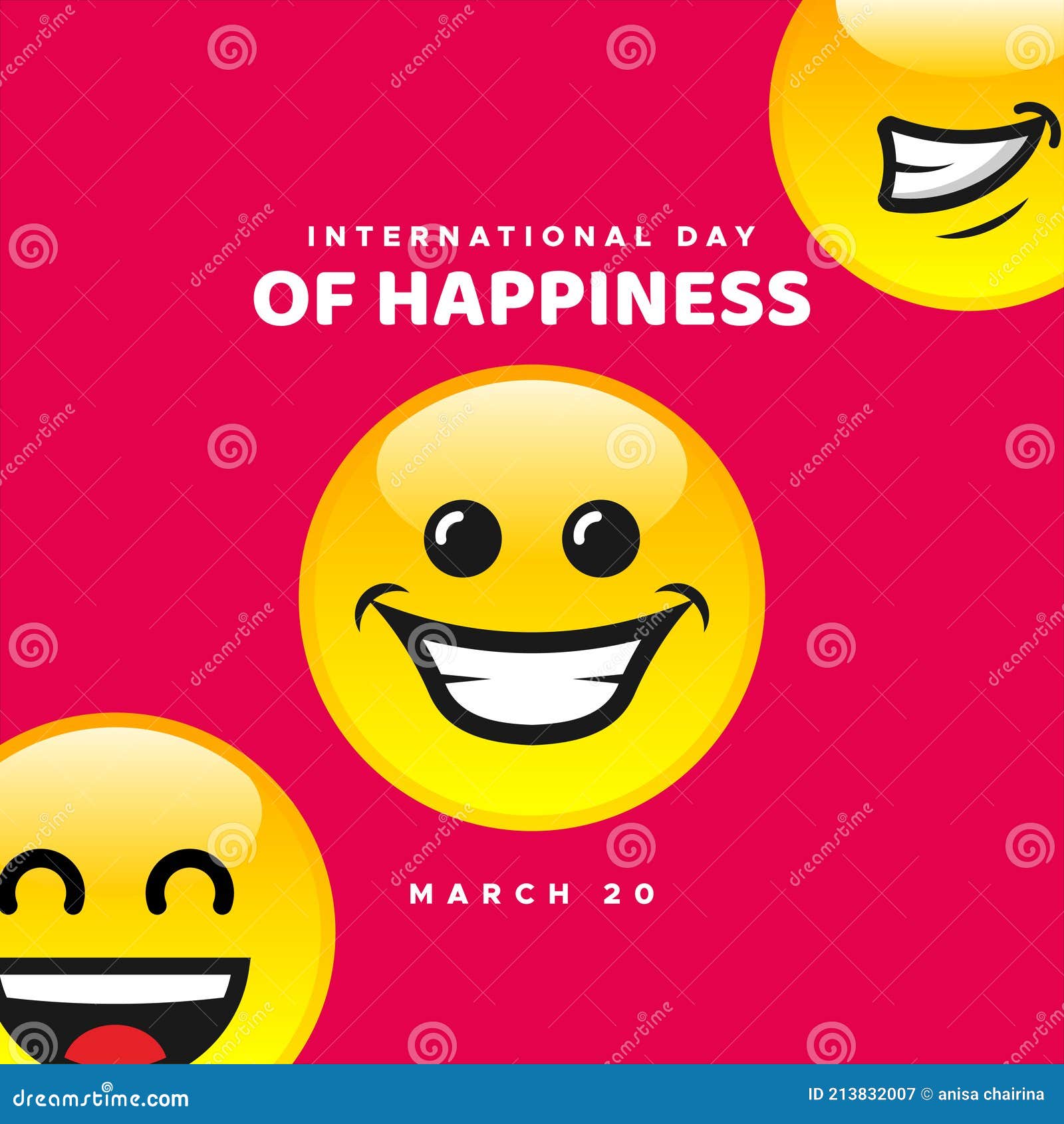 International Day of Happiness Moment. Happy Day Celebration Stock ...