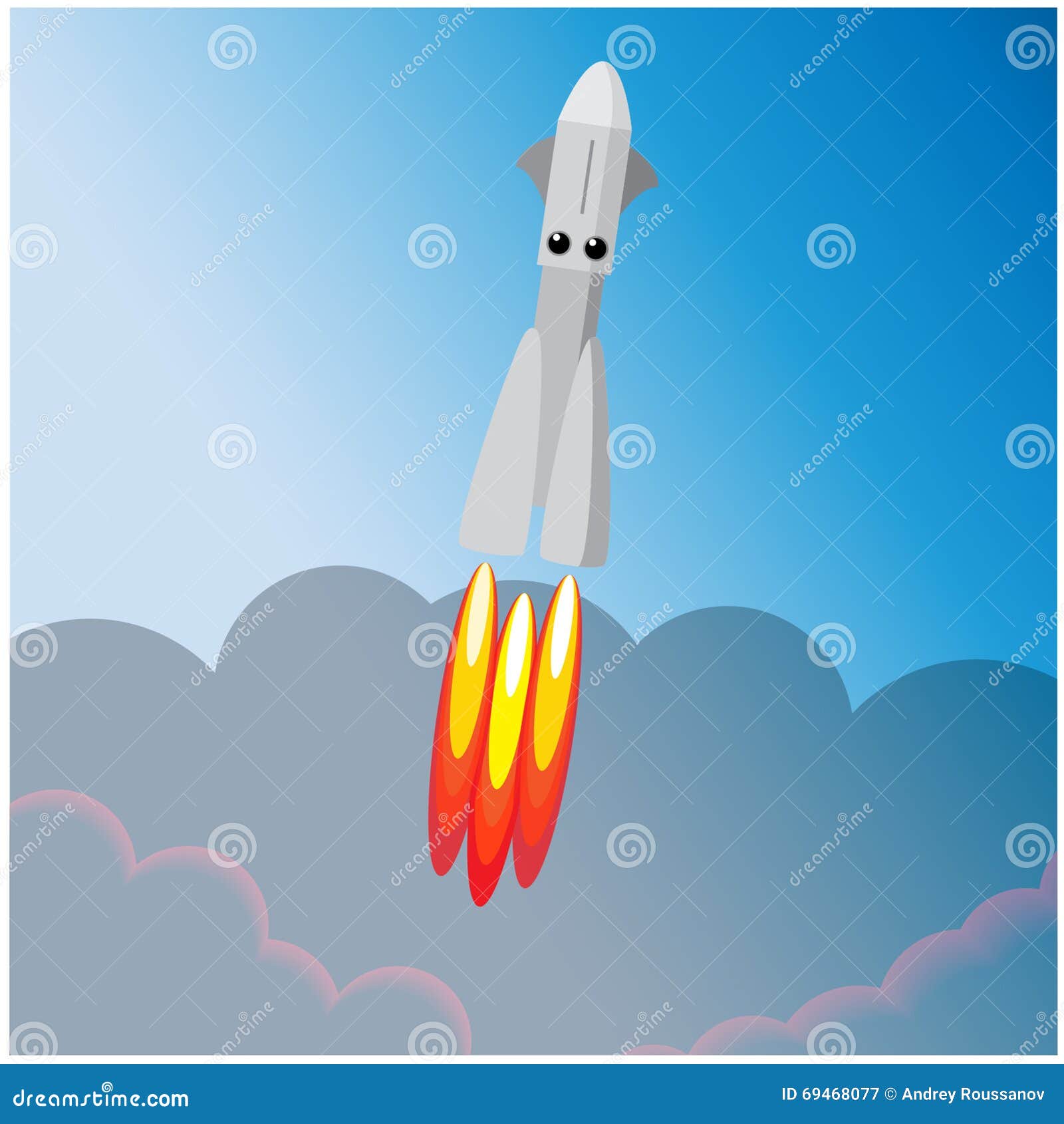 International Day of Human Space Flight. Rocket Launch Stock Vector ...