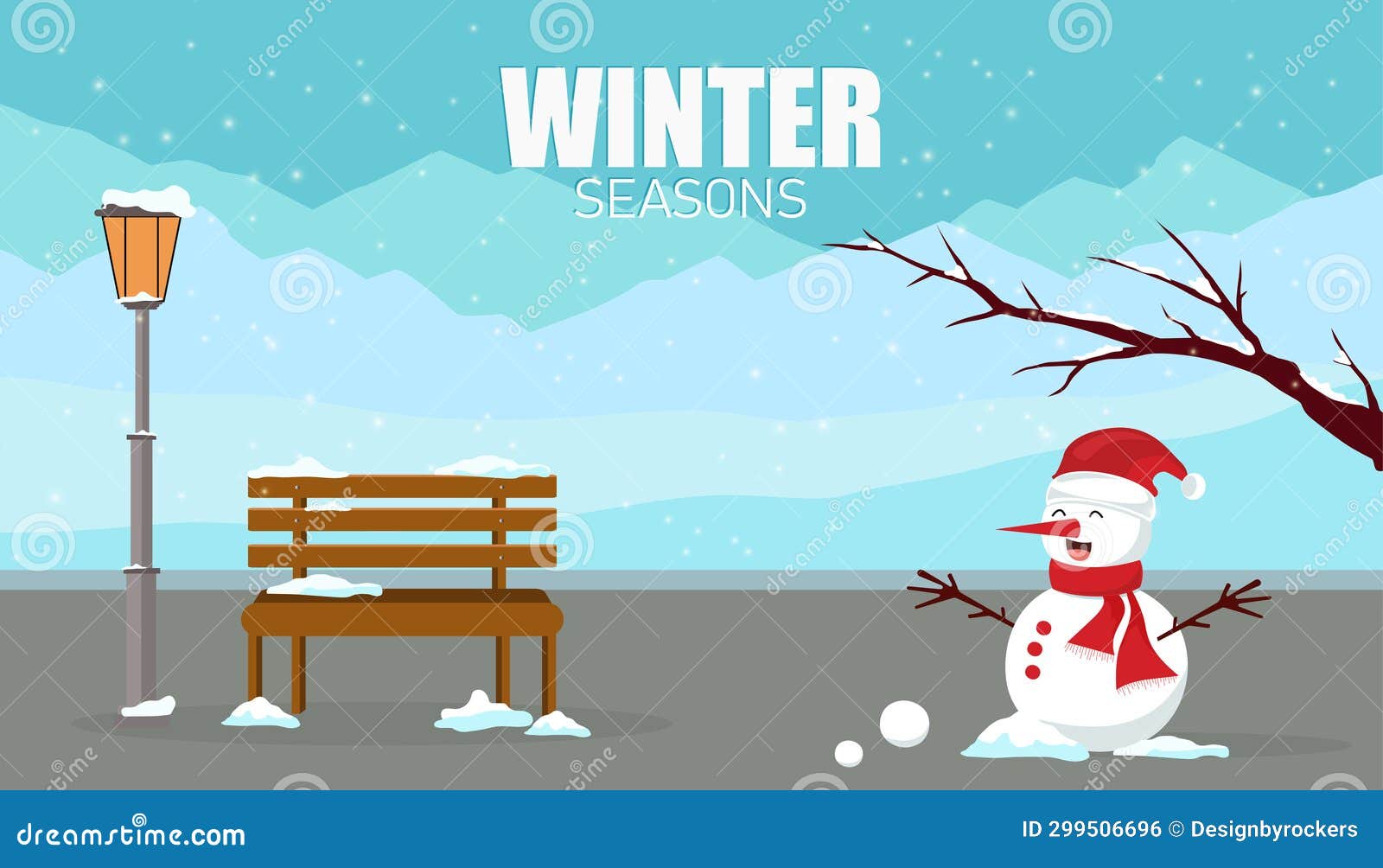 Happy Winter Seasons Wishes for Cold Month Stock Vector - Illustration ...