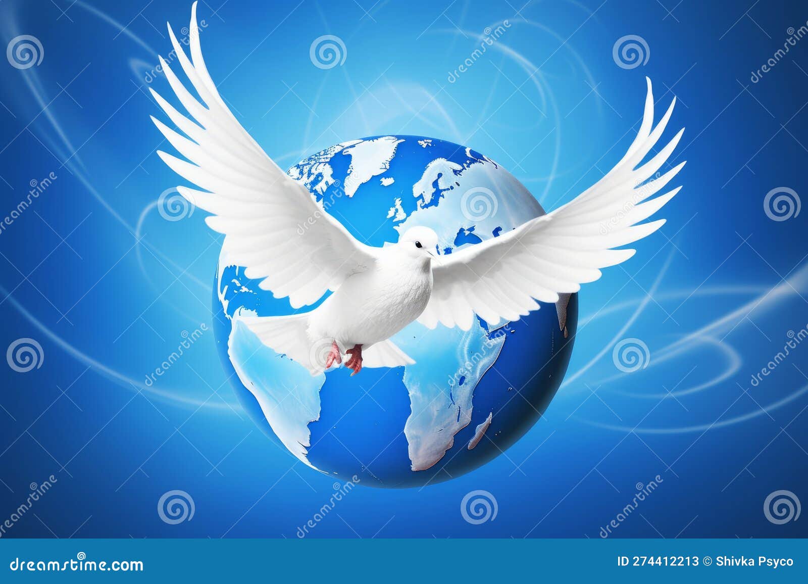 Peace On Earth. Woman And Dove Of Peace. Vector Set. Illustration For ...