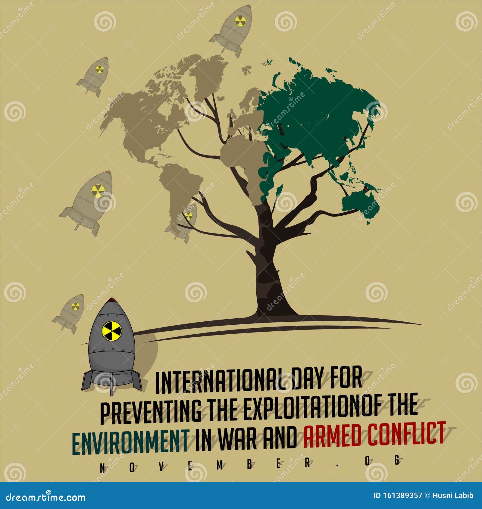 Environment in War and Armed Conflict Stock Vector - Illustration of ...