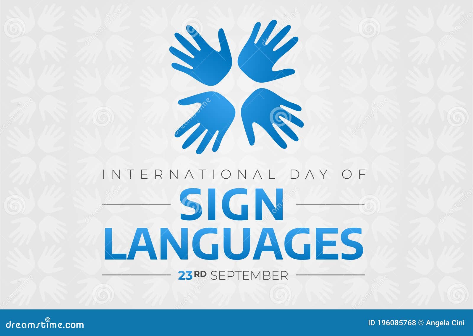 International Day of Sign Languages Background Banner Stock Vector ...