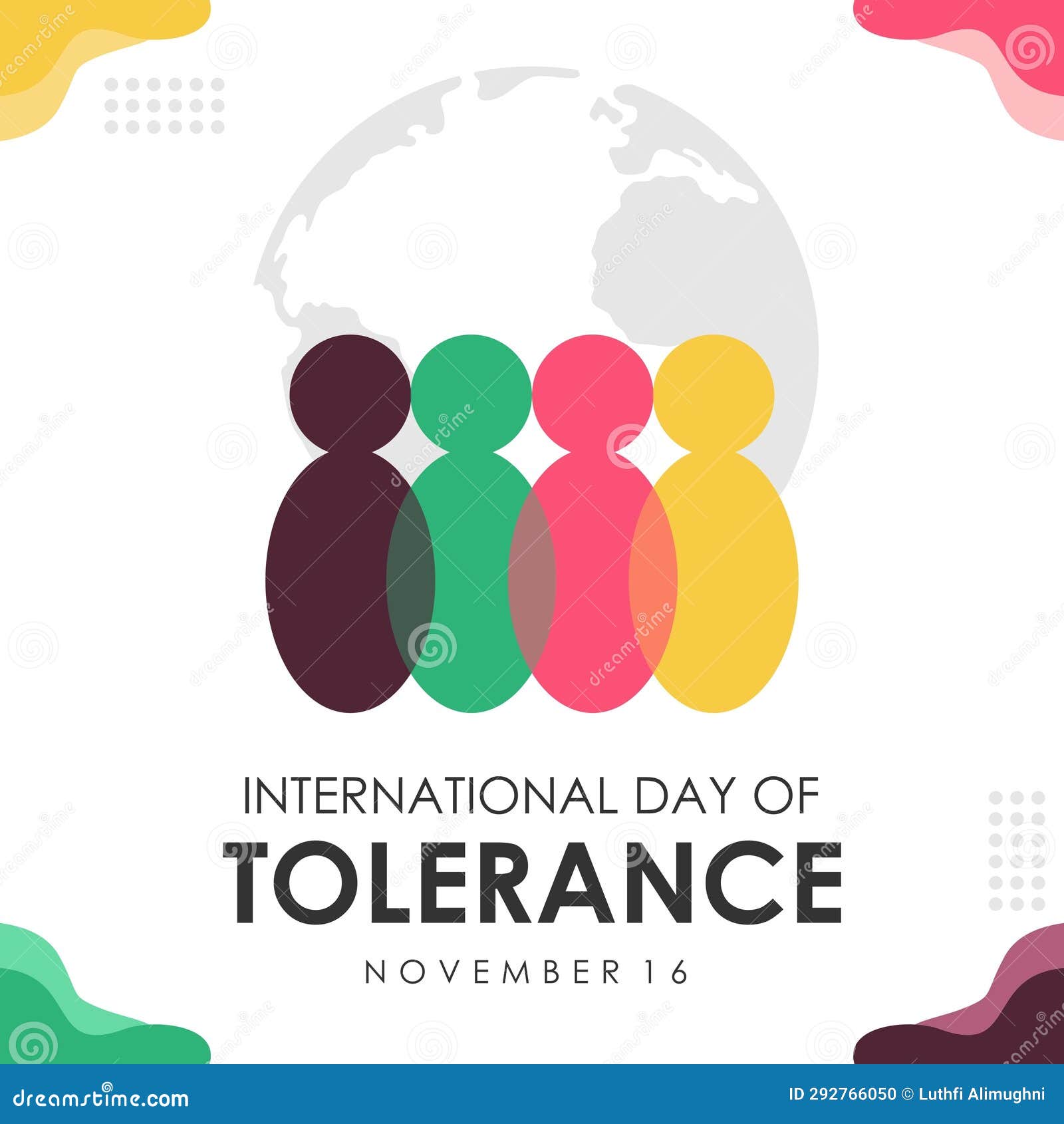 International Day of Tolerance Poster Template Vector Stock Vector ...