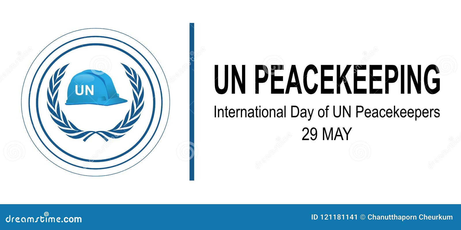 International Day of UN Peacekeepers Stock Illustration - Illustration ...