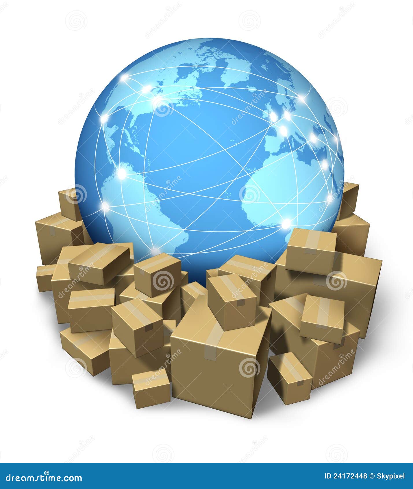 International Delivery Service Stock Illustration - Illustration of ...