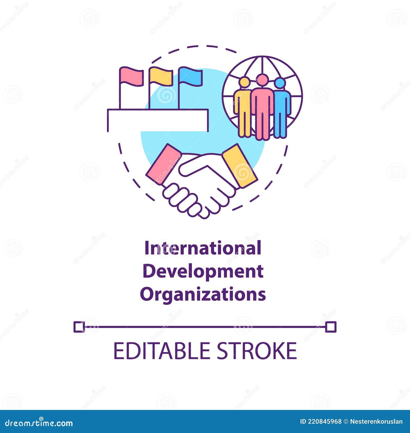 International Development Organizations Concept Icon Stock Vector ...