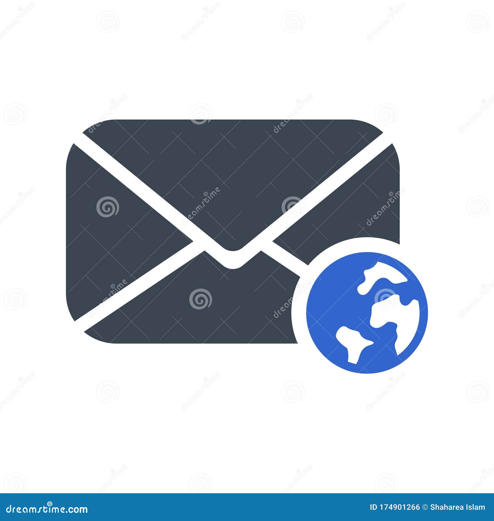 International Email icon stock vector. Illustration of mail - 174901266