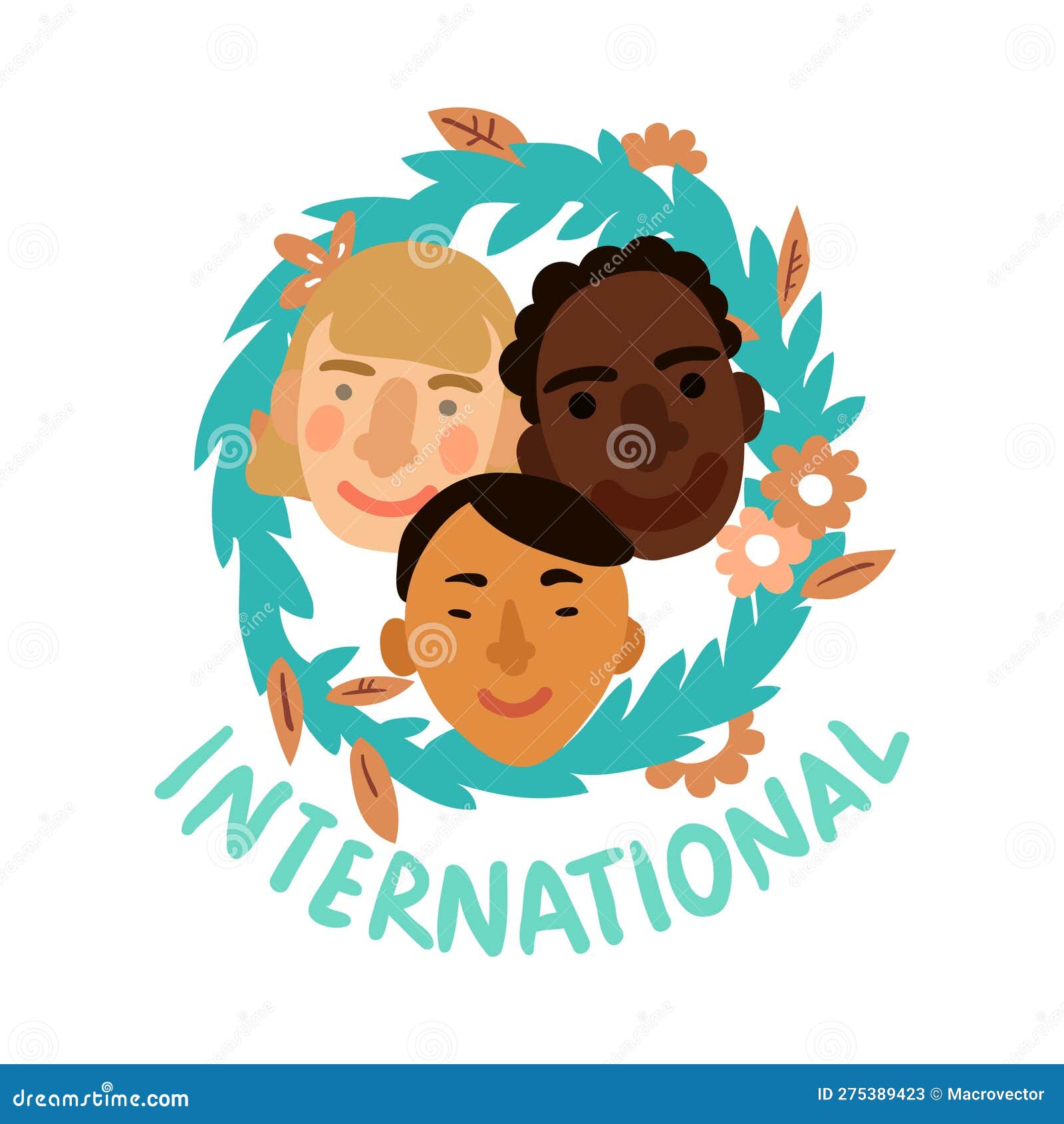 International Faces Emblem stock vector. Illustration of symbol - 275389423