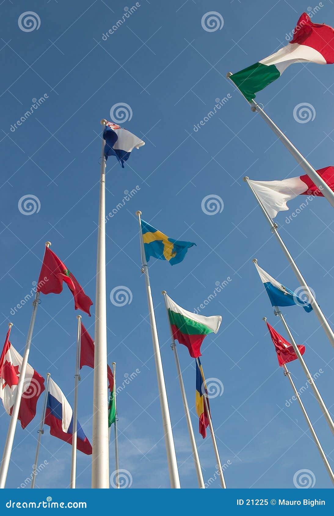 International flags stock image. Image of streamer, nations - 21225