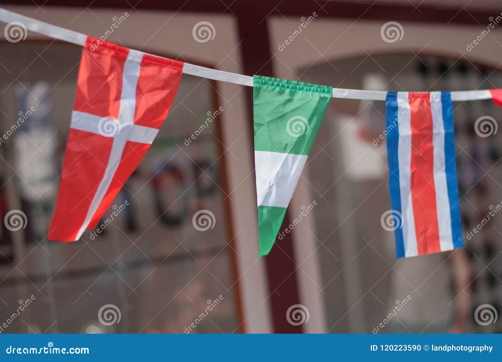 International Flags Closeup Outside Stock Photo - Image of cafe, flag ...