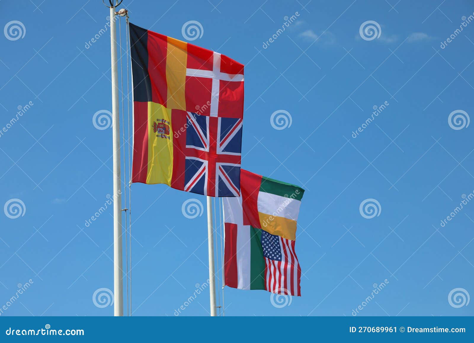 International Flags Flying during the Meeting of the Delegations of ...