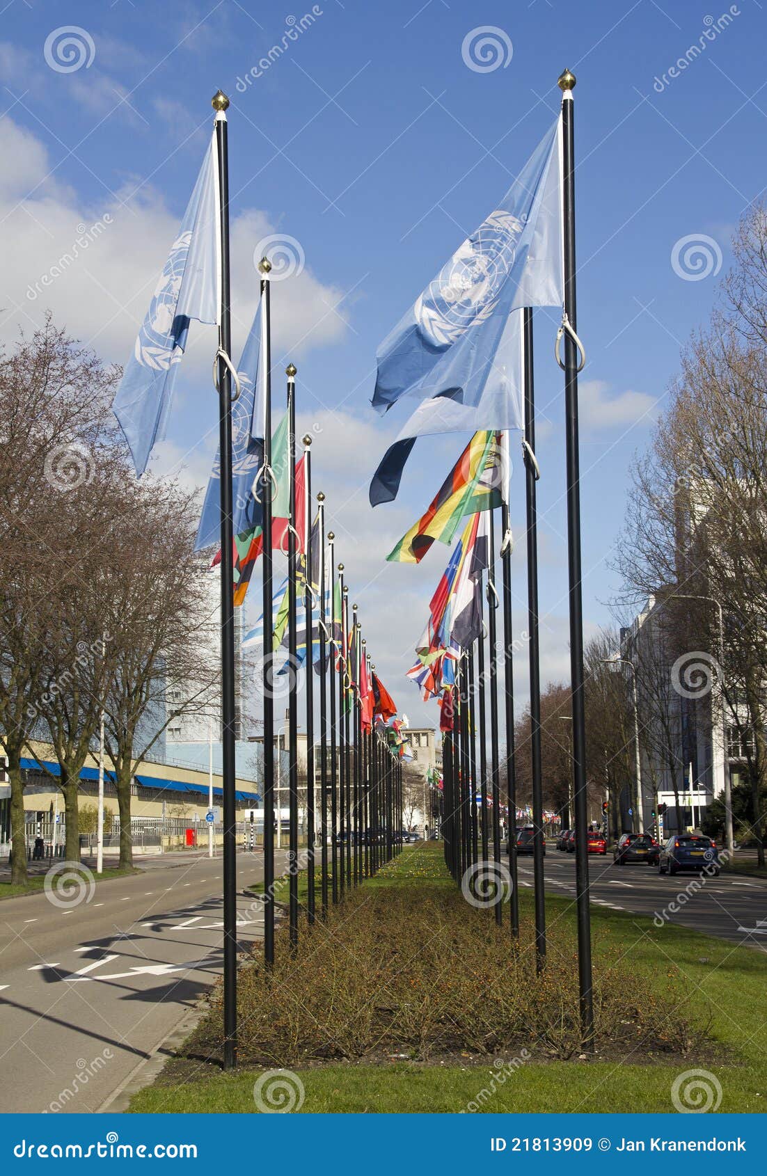 International Flags in the Hague Stock Image - Image of criminal ...