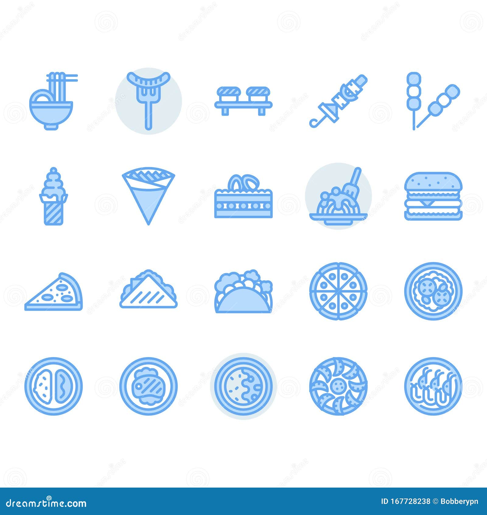 International Food Icon and Symbol Set Stock Vector - Illustration of ...