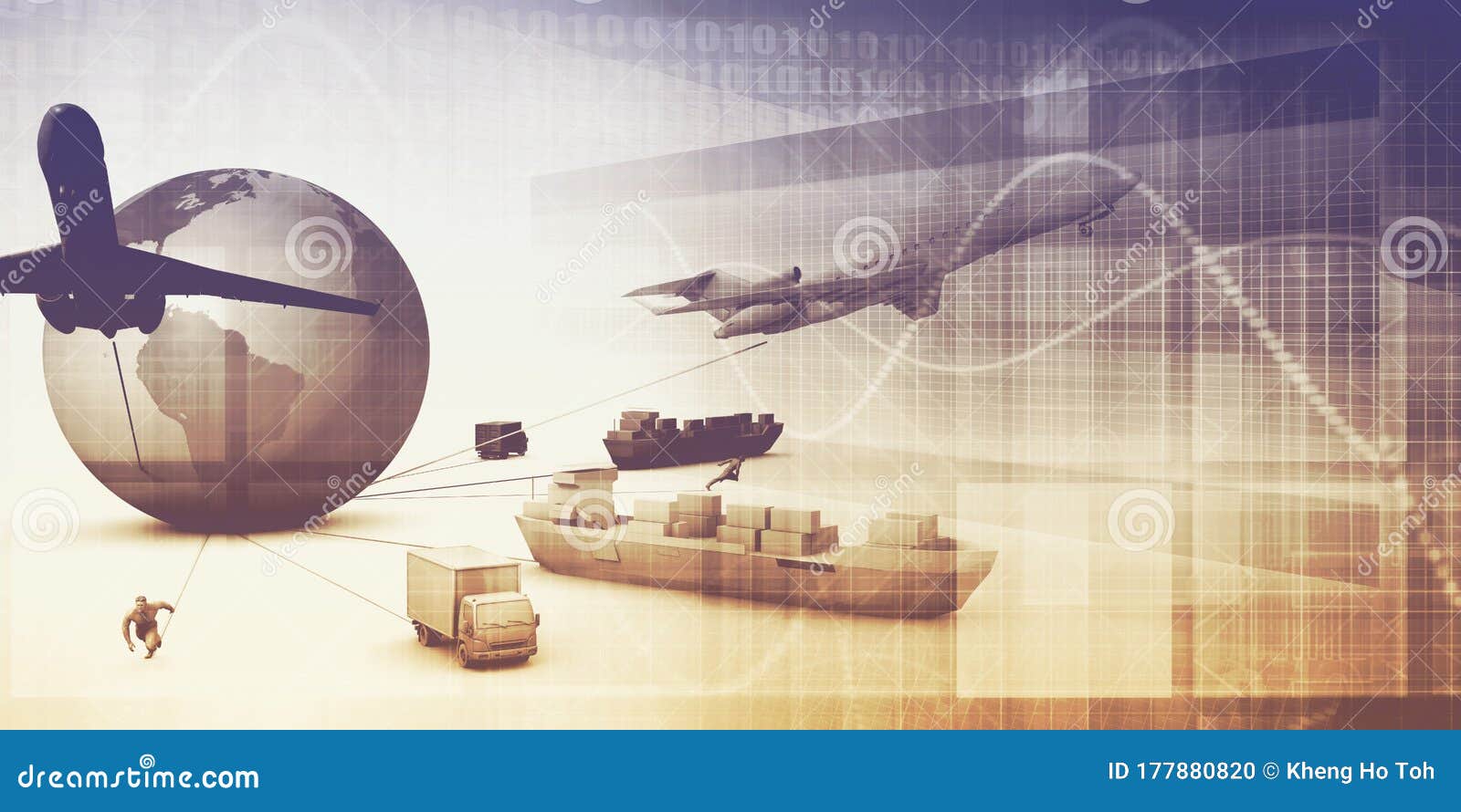 Freight Management Line Icons Collection. Logistics, Transportation ...