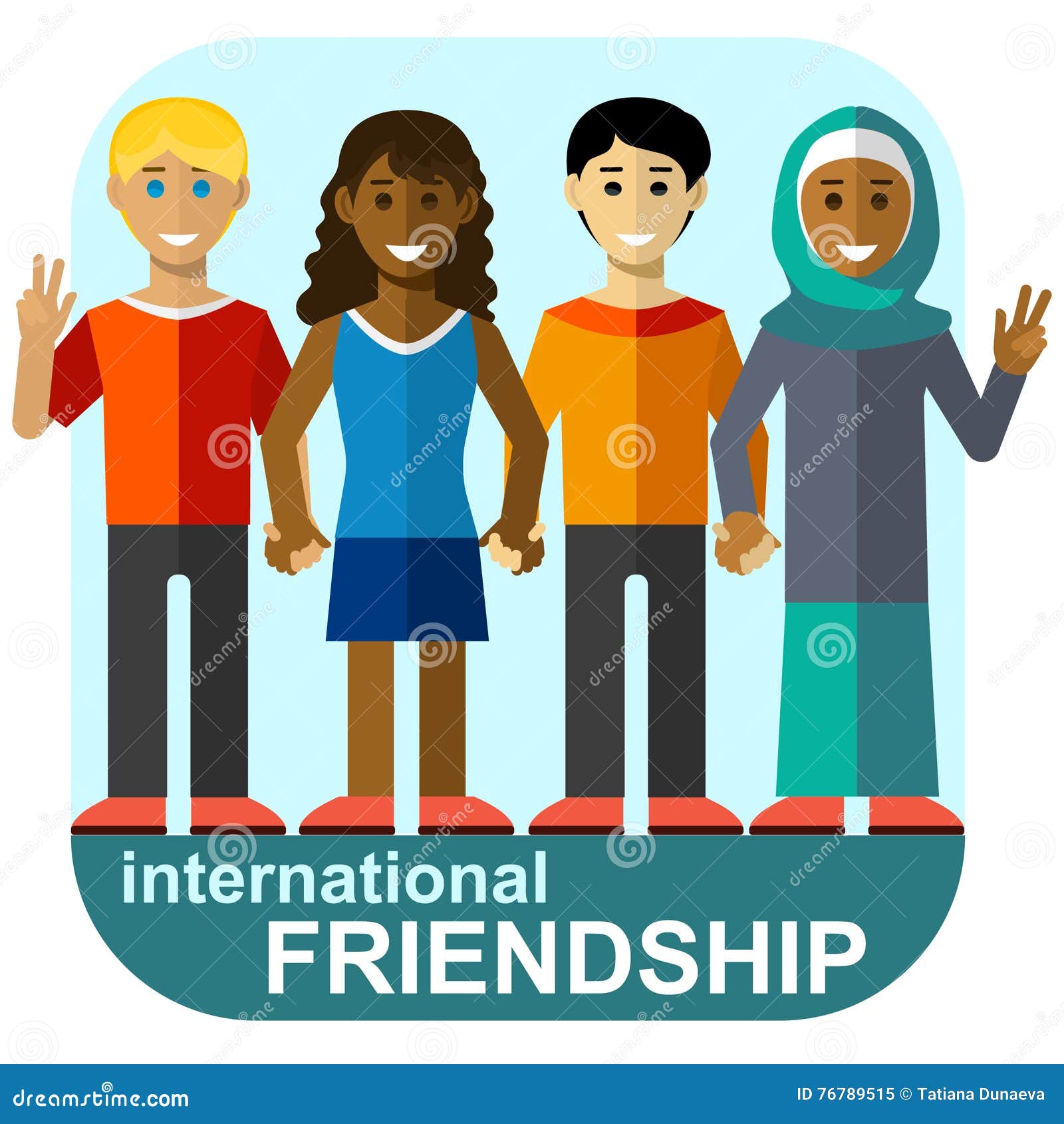 Friendship Day Borders Badges Logos And Labels For Vector Illustration ...
