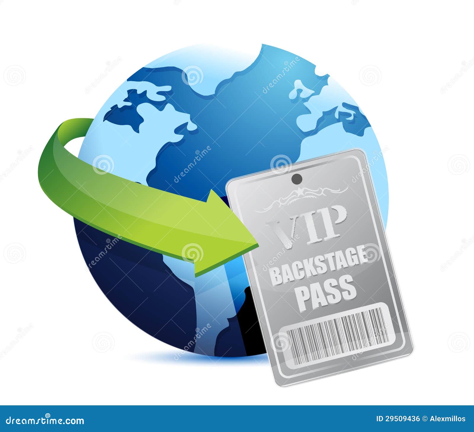 International Global Backstage Pass Vip Stock Illustration ...