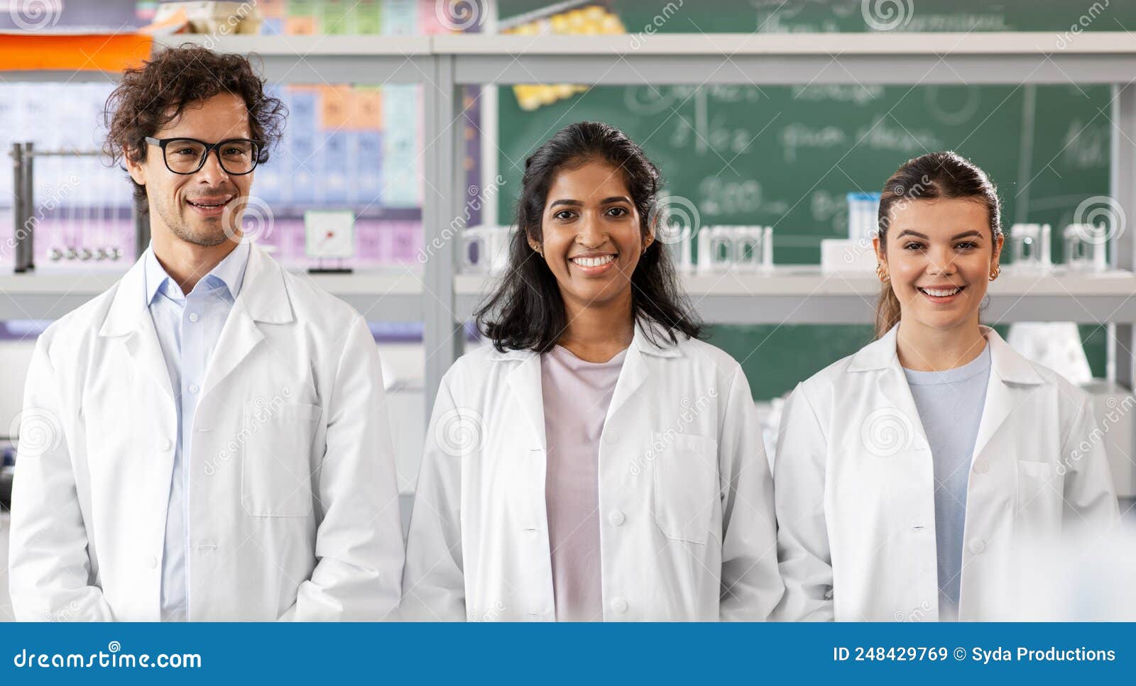 International Group of Scientists in Laboratory Stock Image - Image of ...
