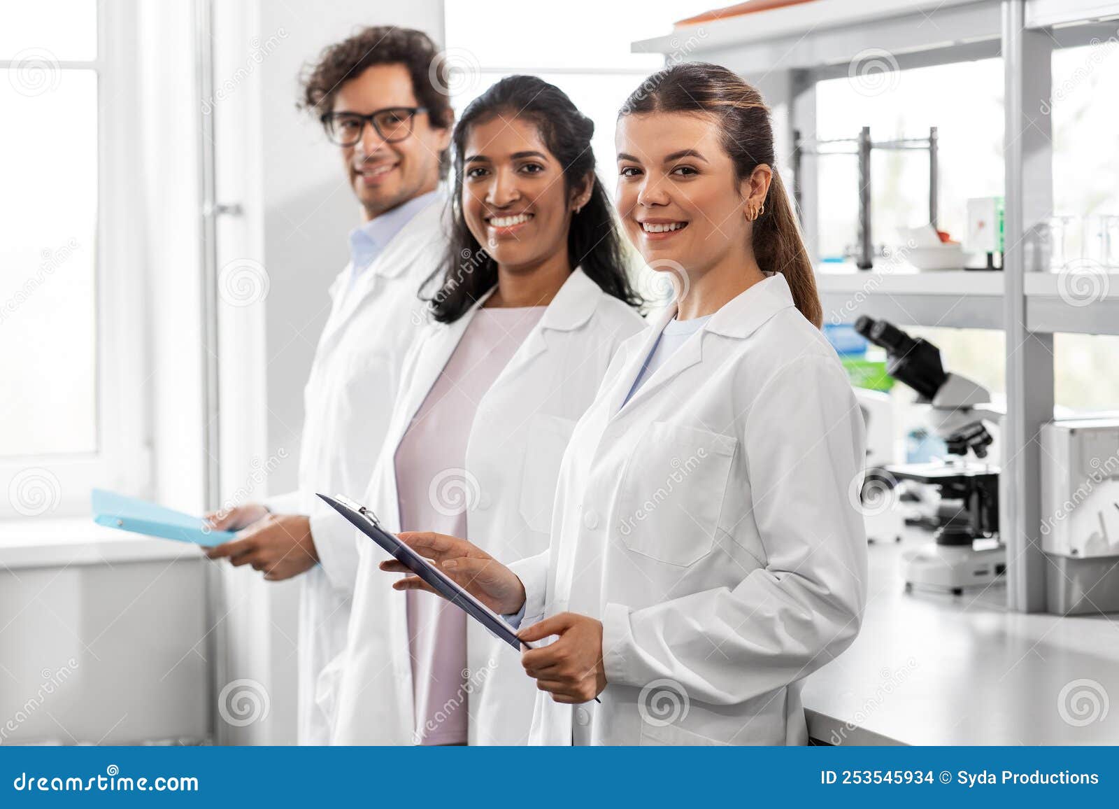 International Group of Scientists in Laboratory Stock Photo - Image of ...