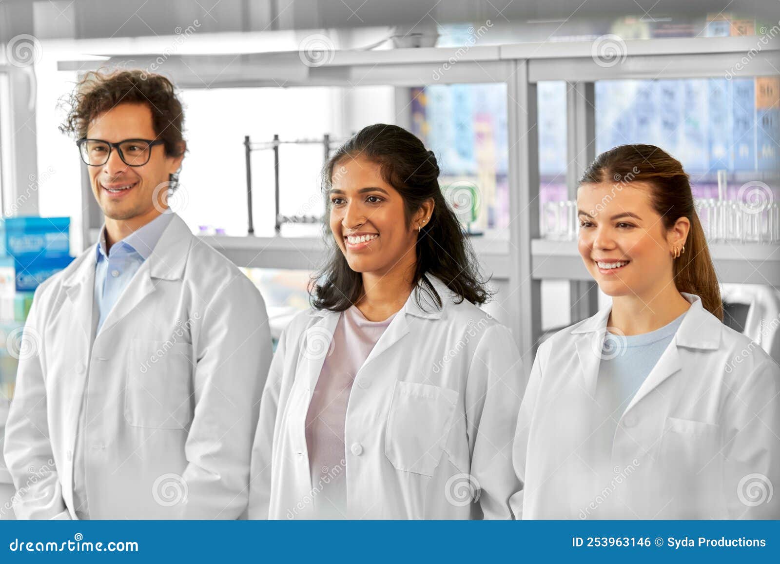International Group of Scientists in Laboratory Stock Photo - Image of ...