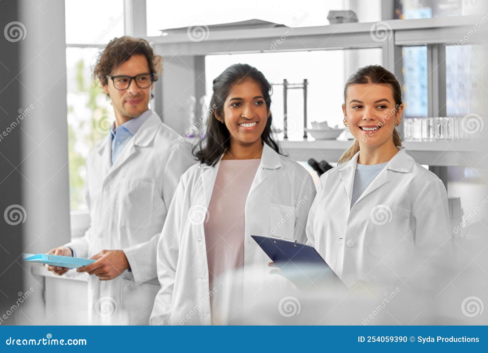 International Group of Scientists in Laboratory Stock Photo - Image of ...