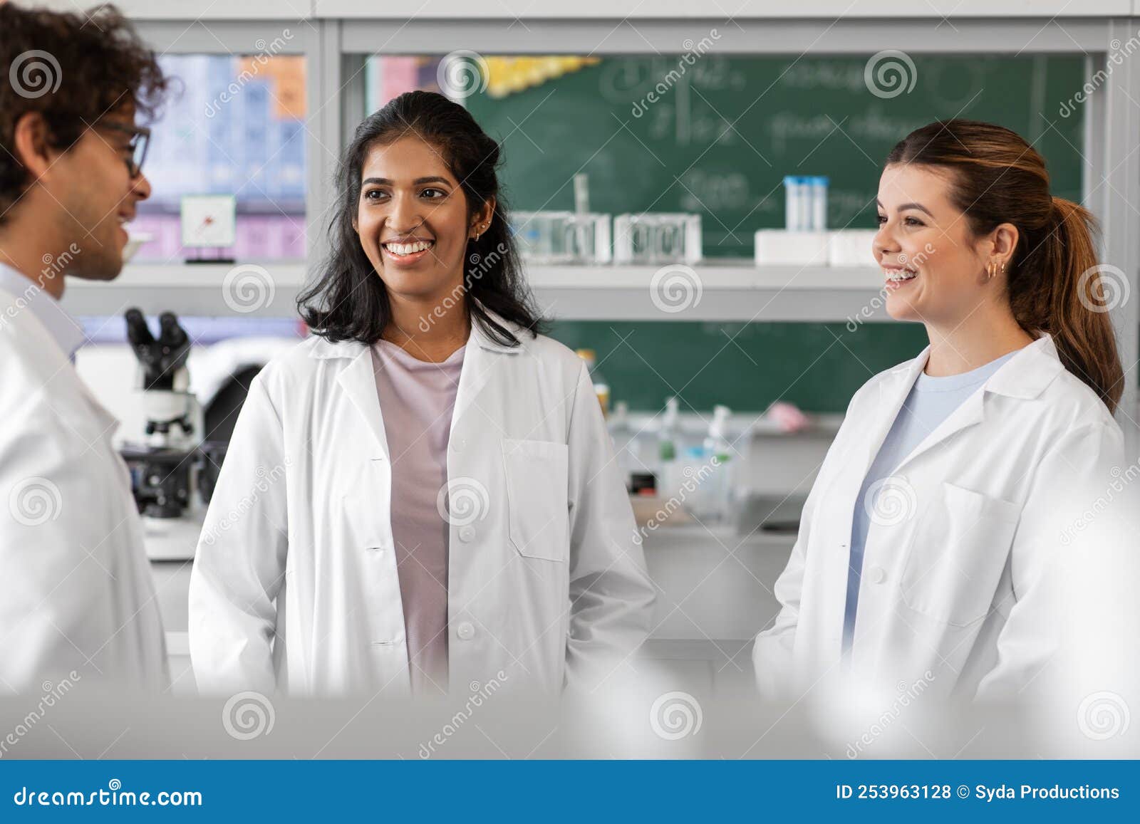 International Group of Scientists in Laboratory Stock Photo - Image of ...